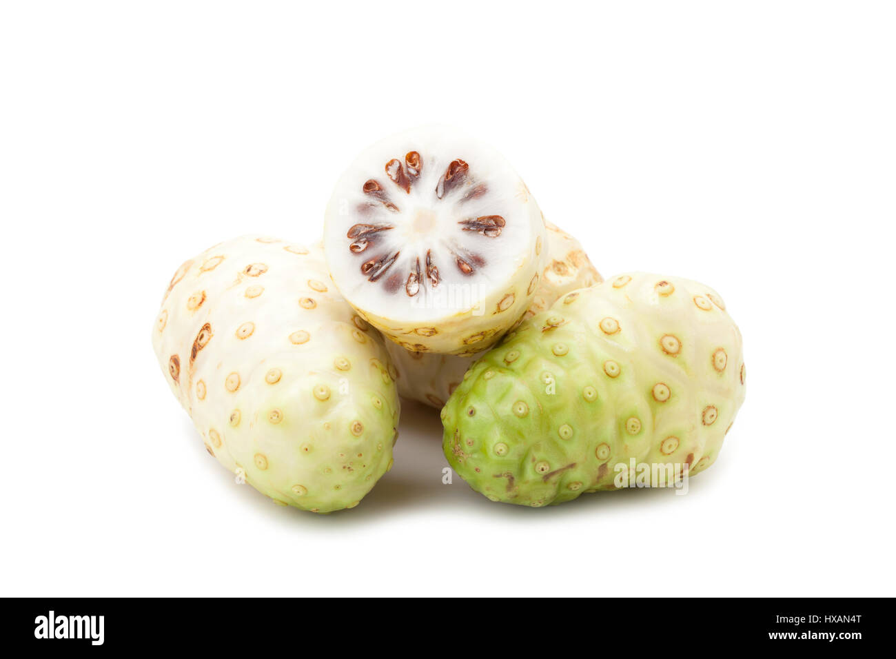 Noni fruit isolated on white background Stock Photo - Alamy
