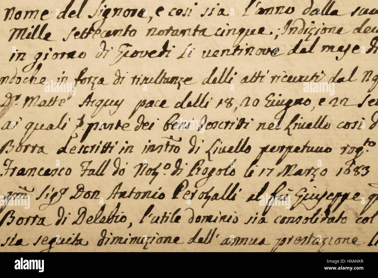 vintage Handwriting letter Retro vintage style Stock Photo - Alamy