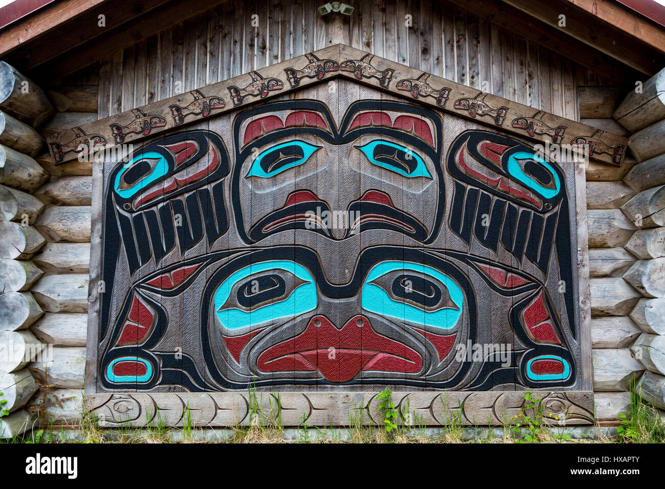 Ancient Inuit Totem in Alaska Stock Photo - Alamy