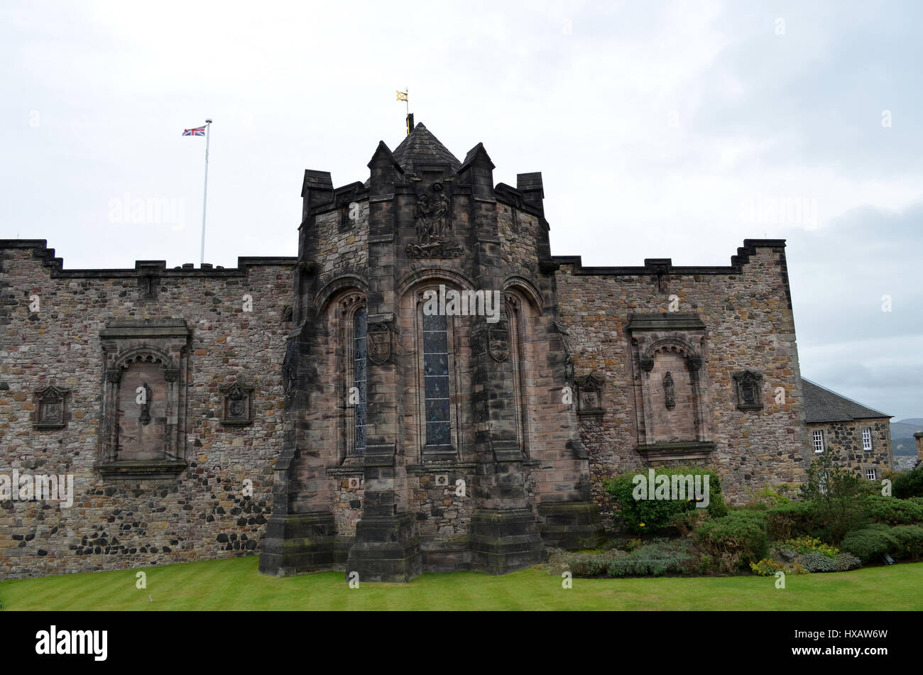 The stone face of Edinburgh Castle in Scotland Stock Photo - Alamy
