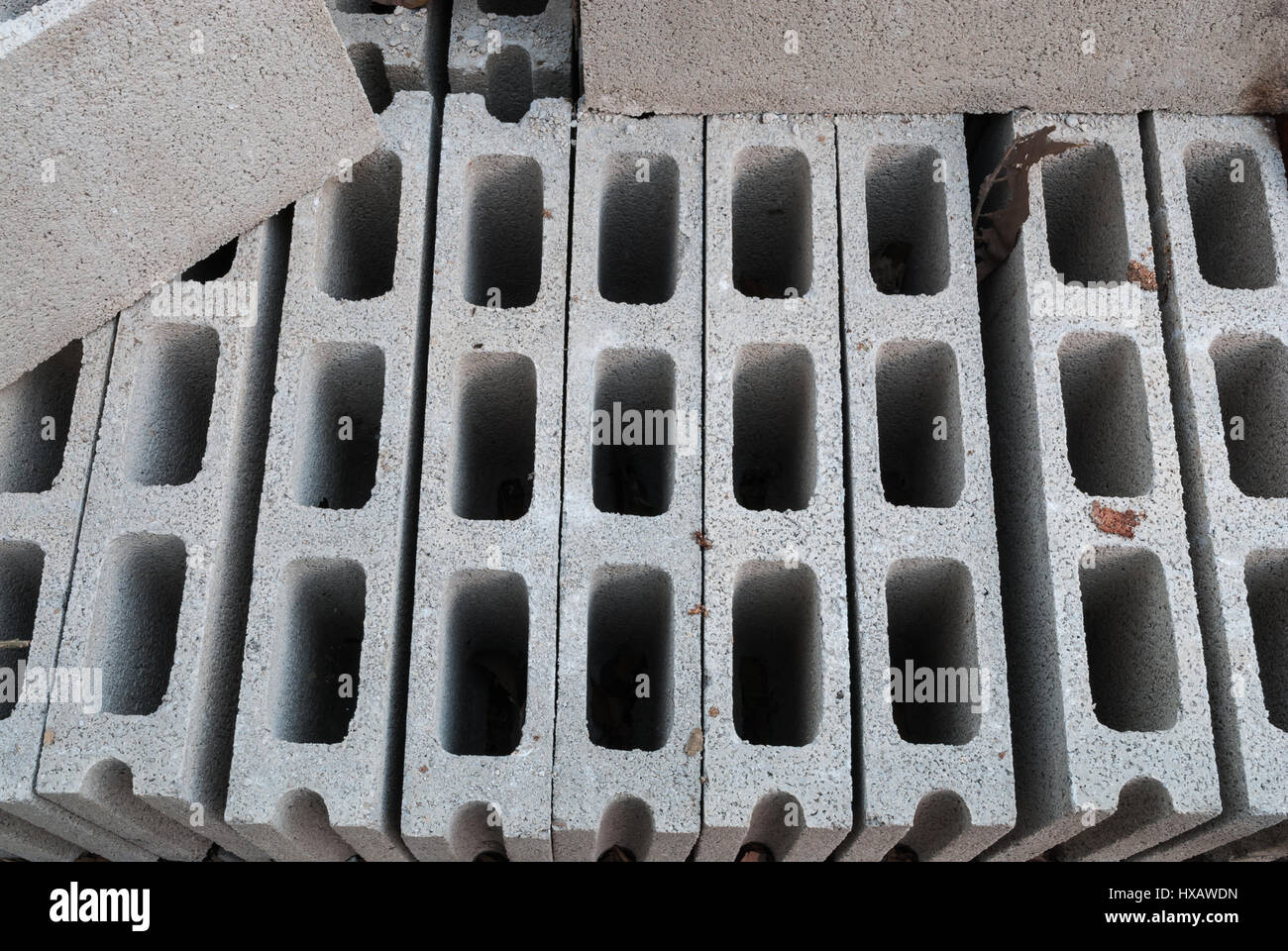 Closeup to Pile of Unused Concrete Brick Stock Photo - Alamy