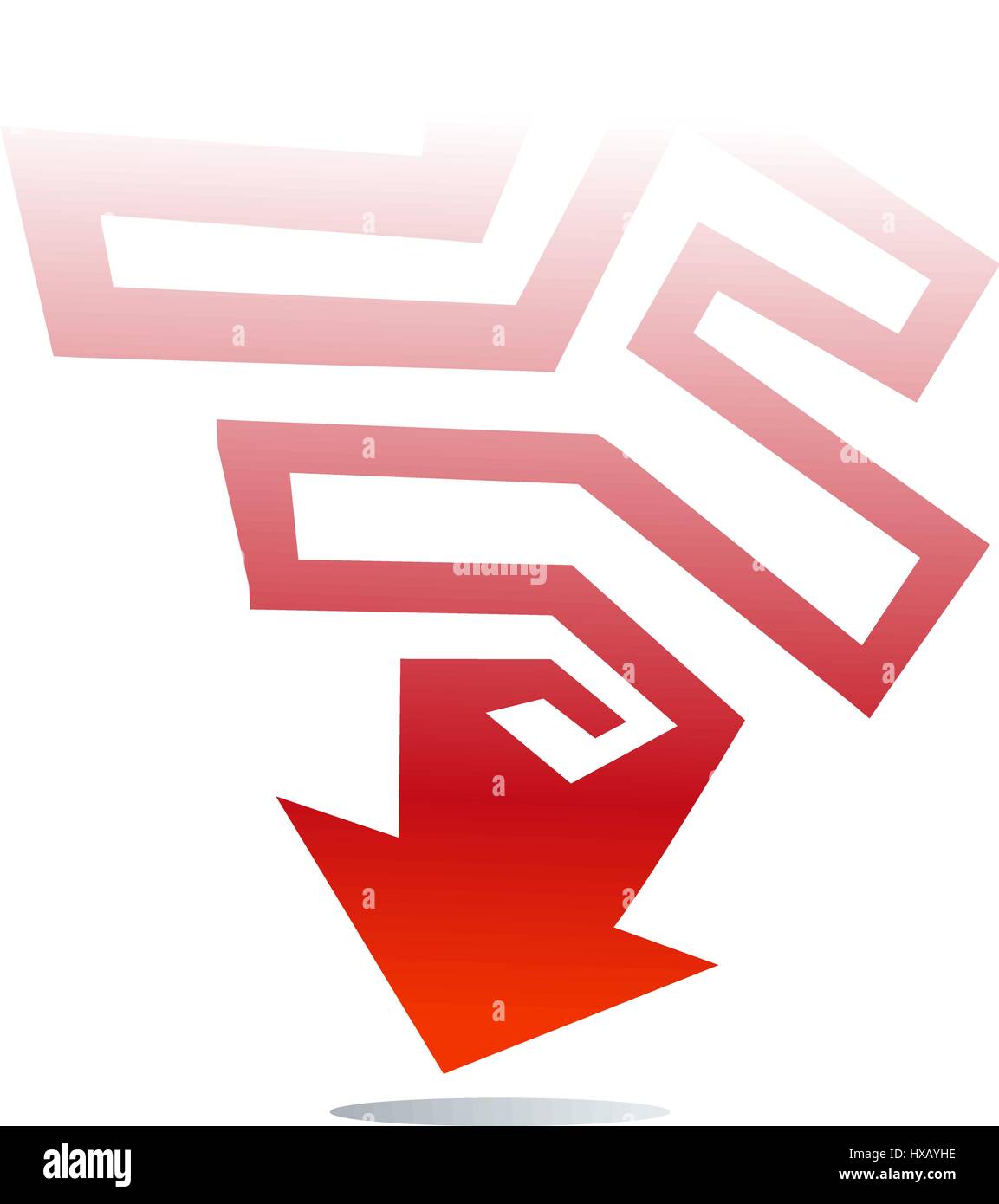 Arrows perspective style. Vector design elements EPS8 Stock Vector ...