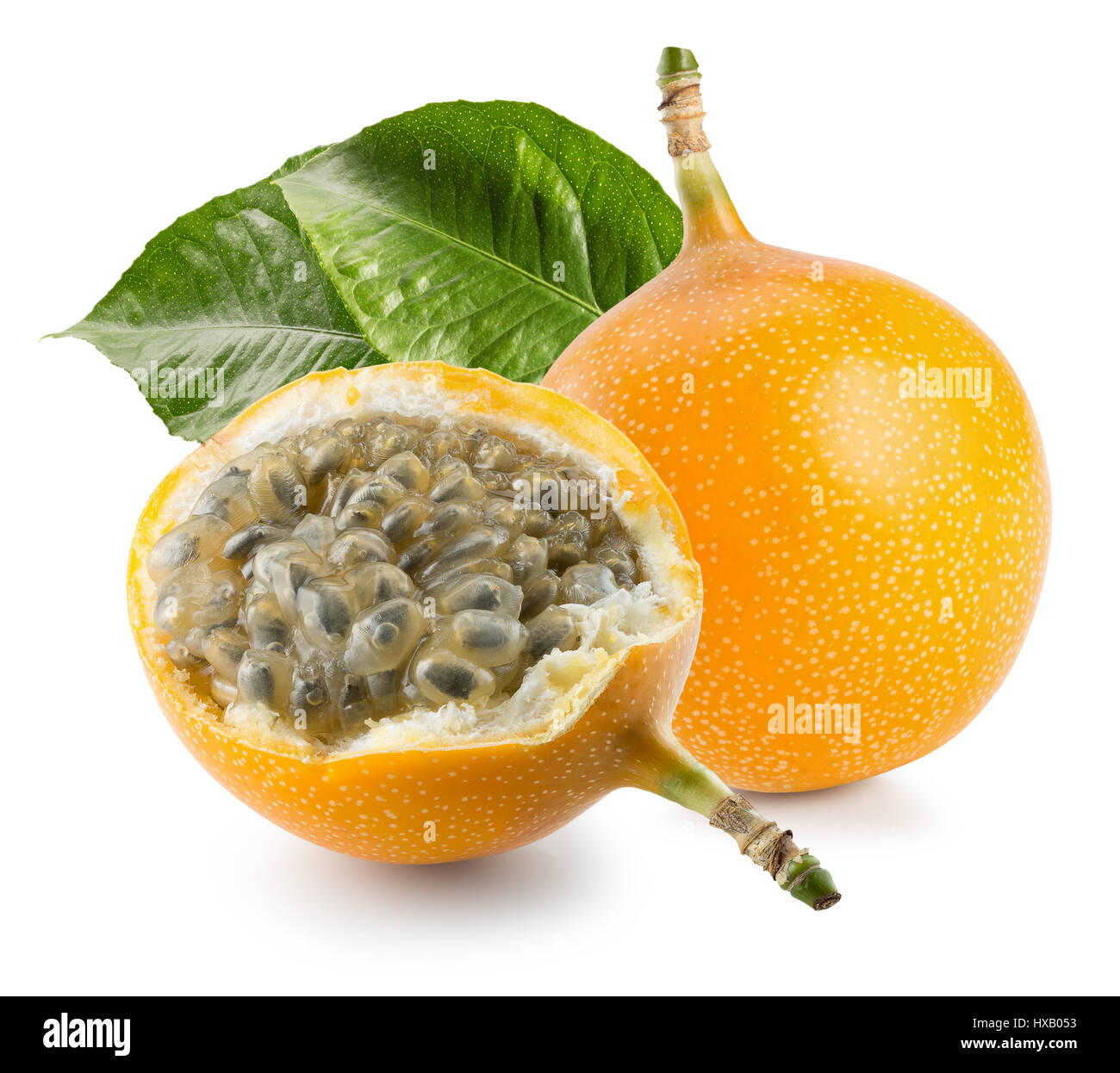 sweet granadilla or grenadia isolated on a white background Stock Photo ...