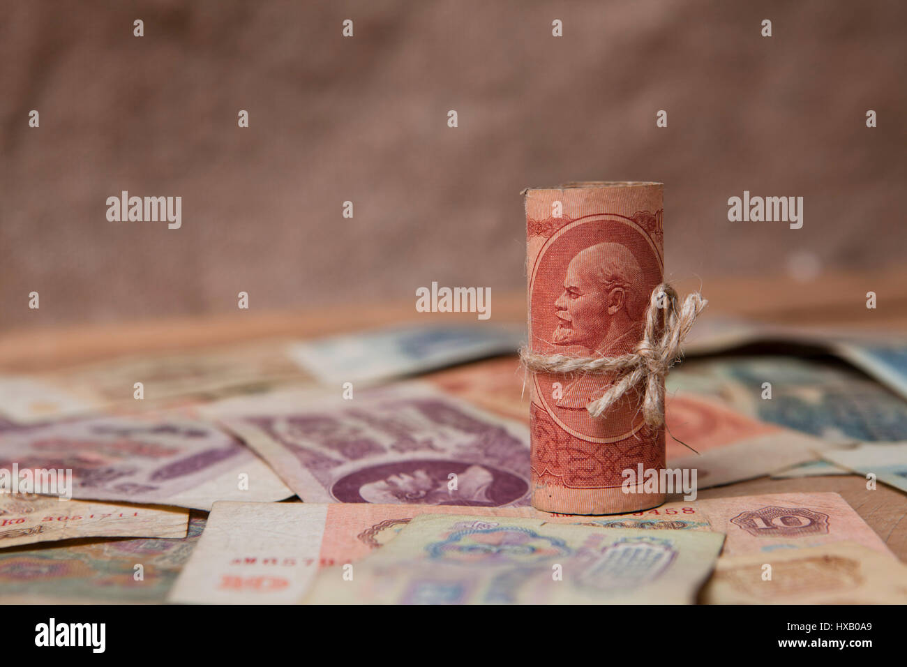 Several old Soviet banknotes Stock Photo - Alamy