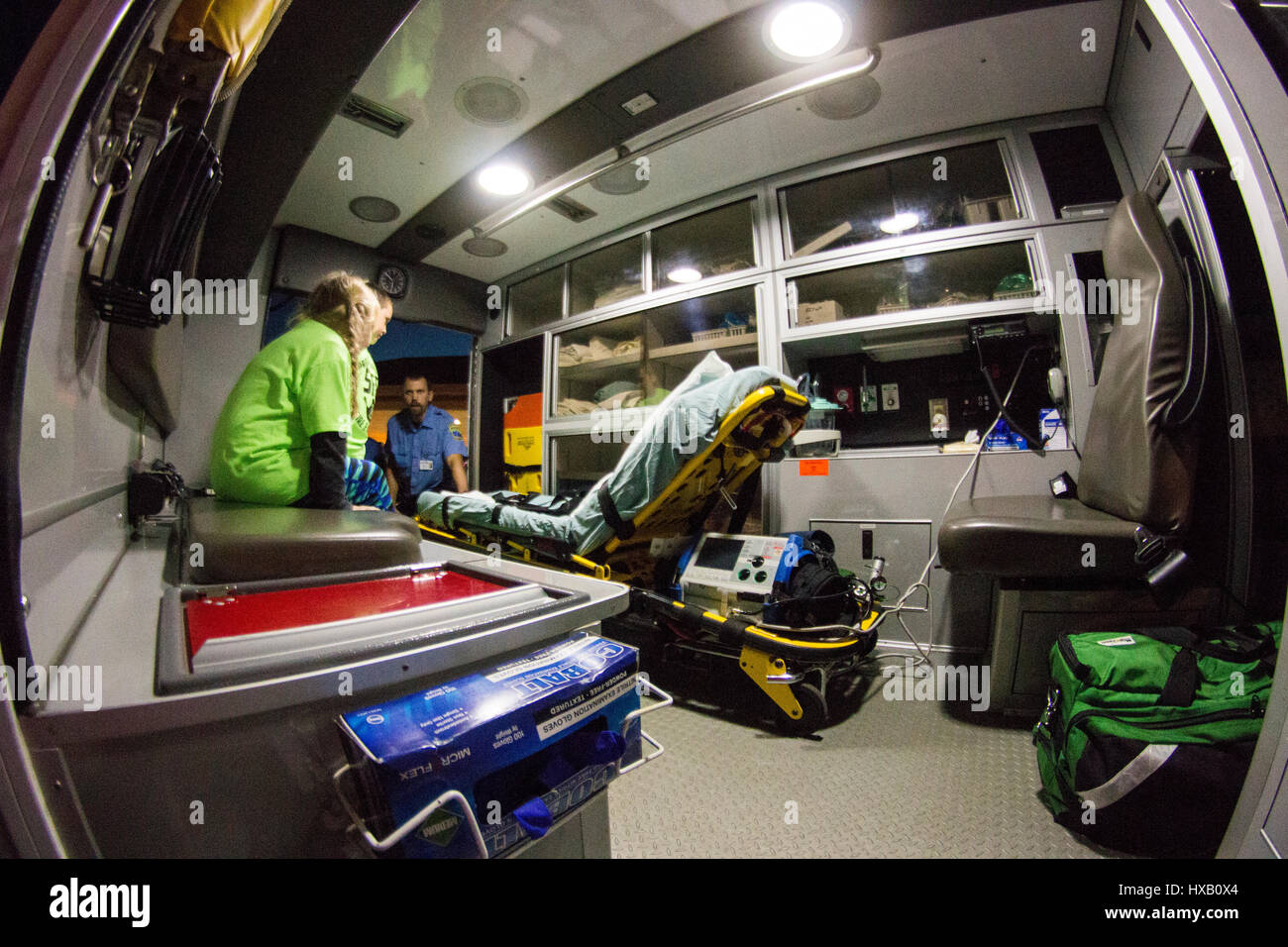 Slinger Fire Department Fire Safety Night Ambulance Stock Photo - Alamy