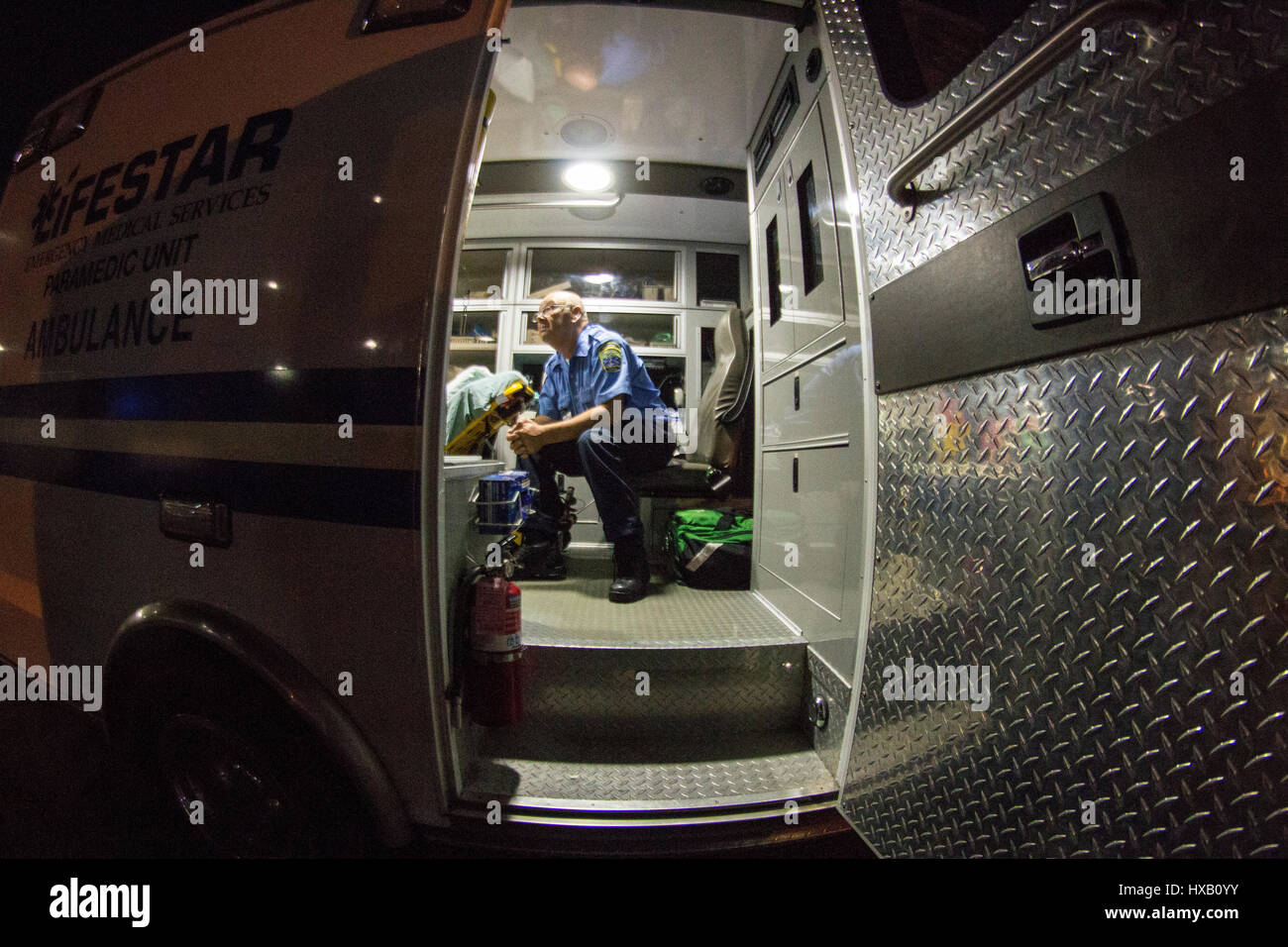 Slinger Fire Department Fire Safety Night Ambulance Stock Photo - Alamy