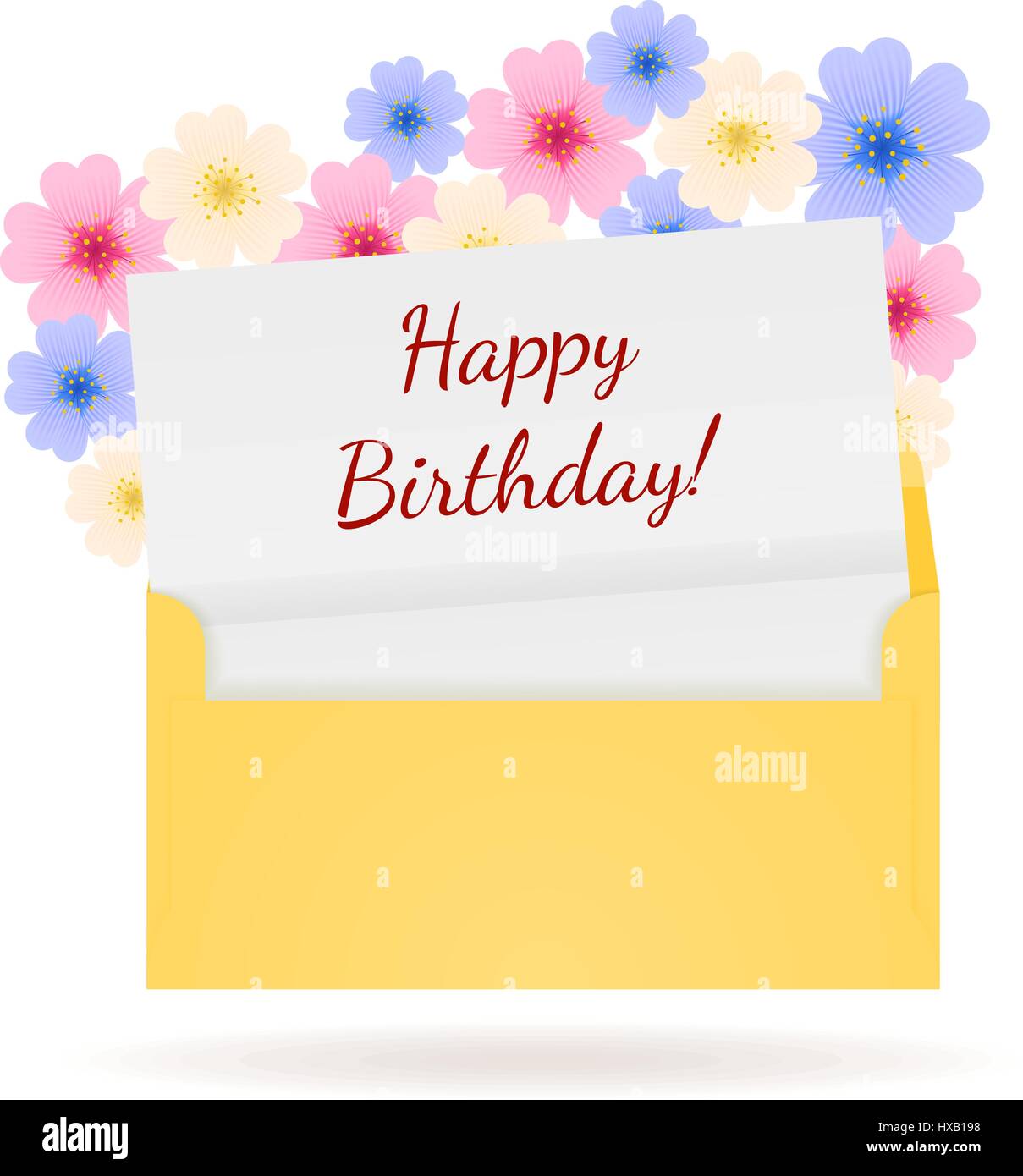 Envelope flower love message Stock Vector Images - Alamy