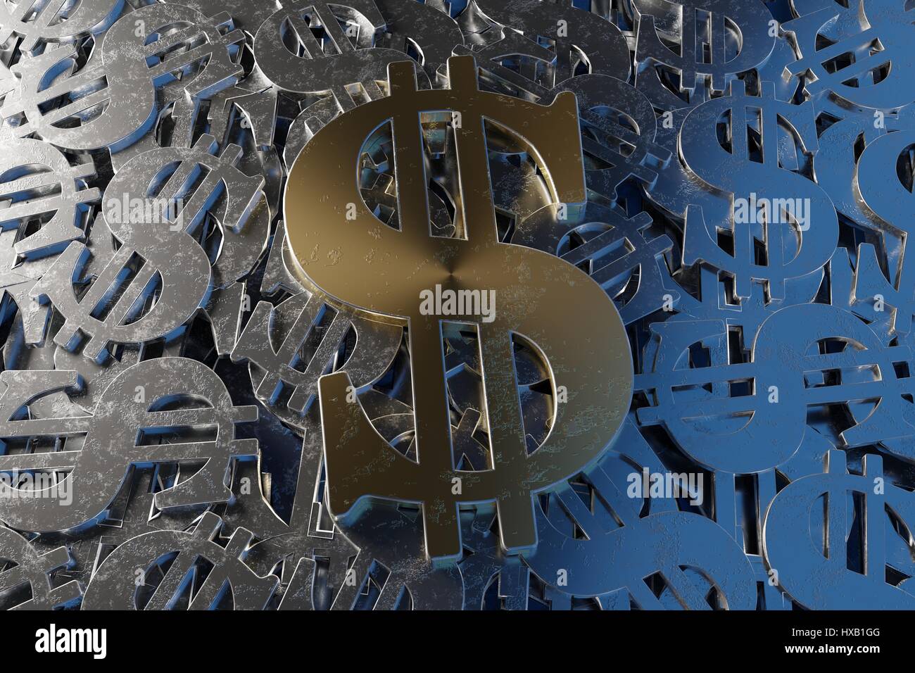 Gold money sign Stock Photo - Alamy
