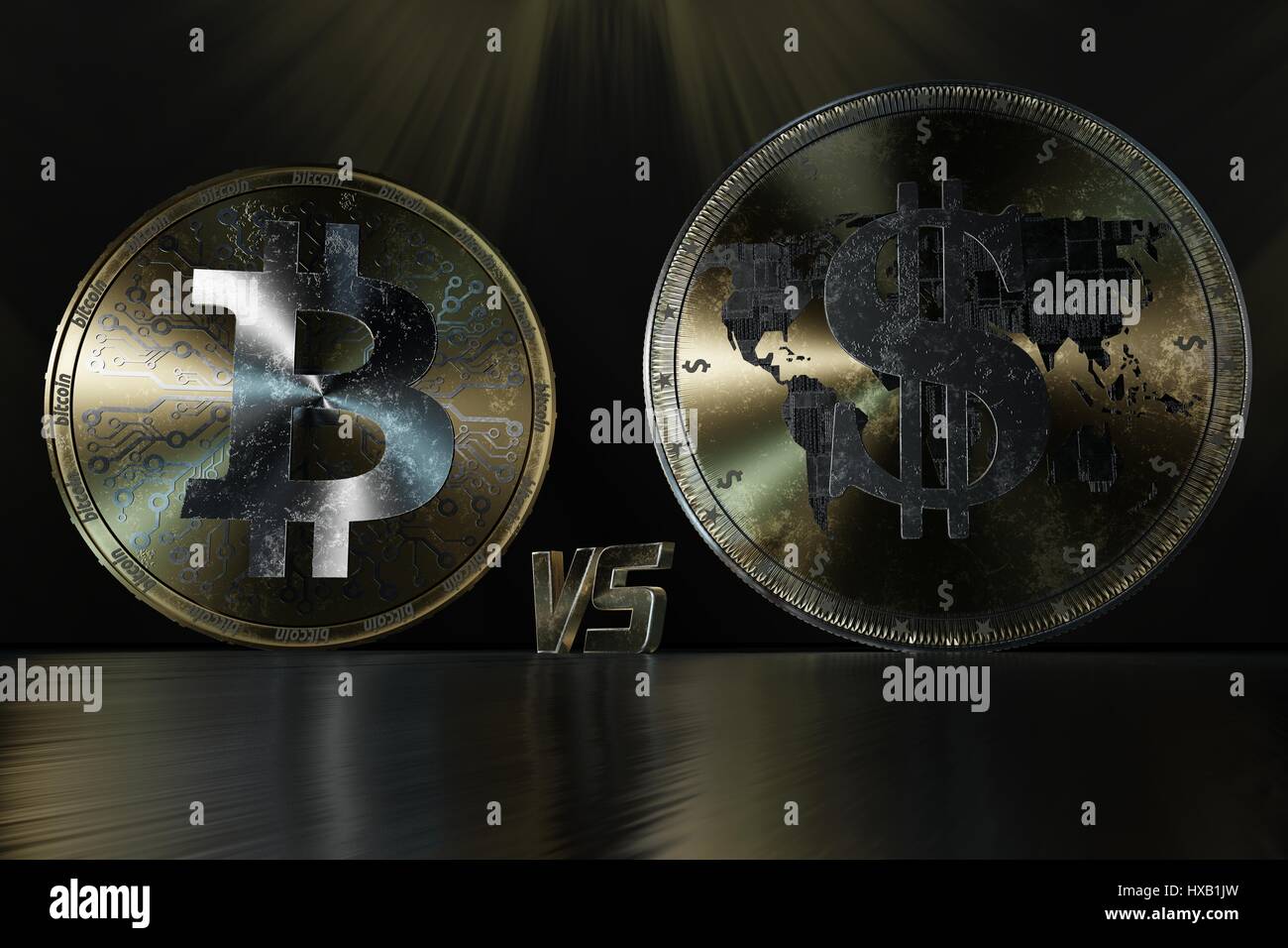 Bitcoin vs currency hi-res stock photography and images - Alamy