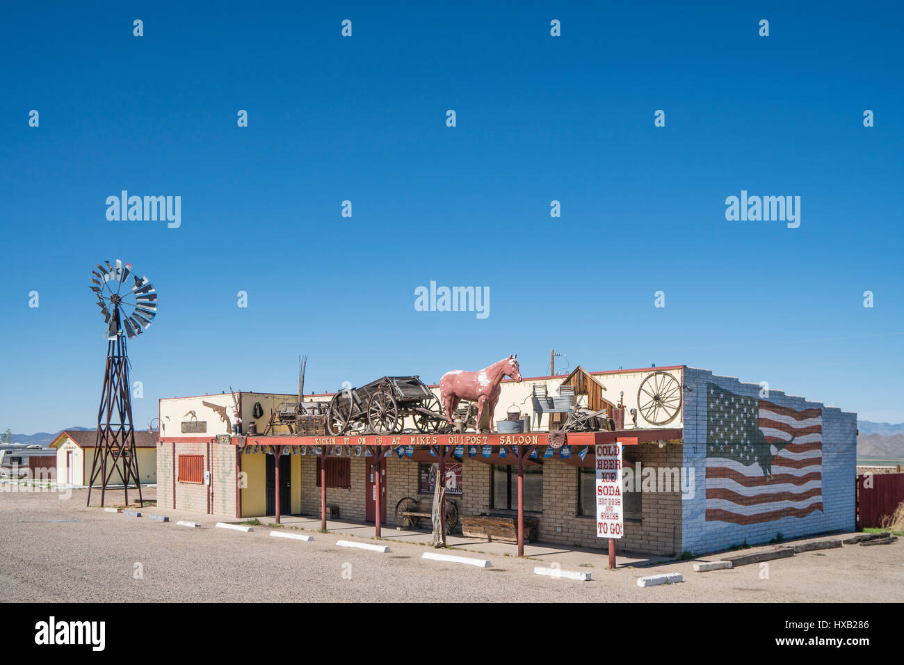 Mike's outpost & saloon located on historic route 66 at mile marker 72 ...