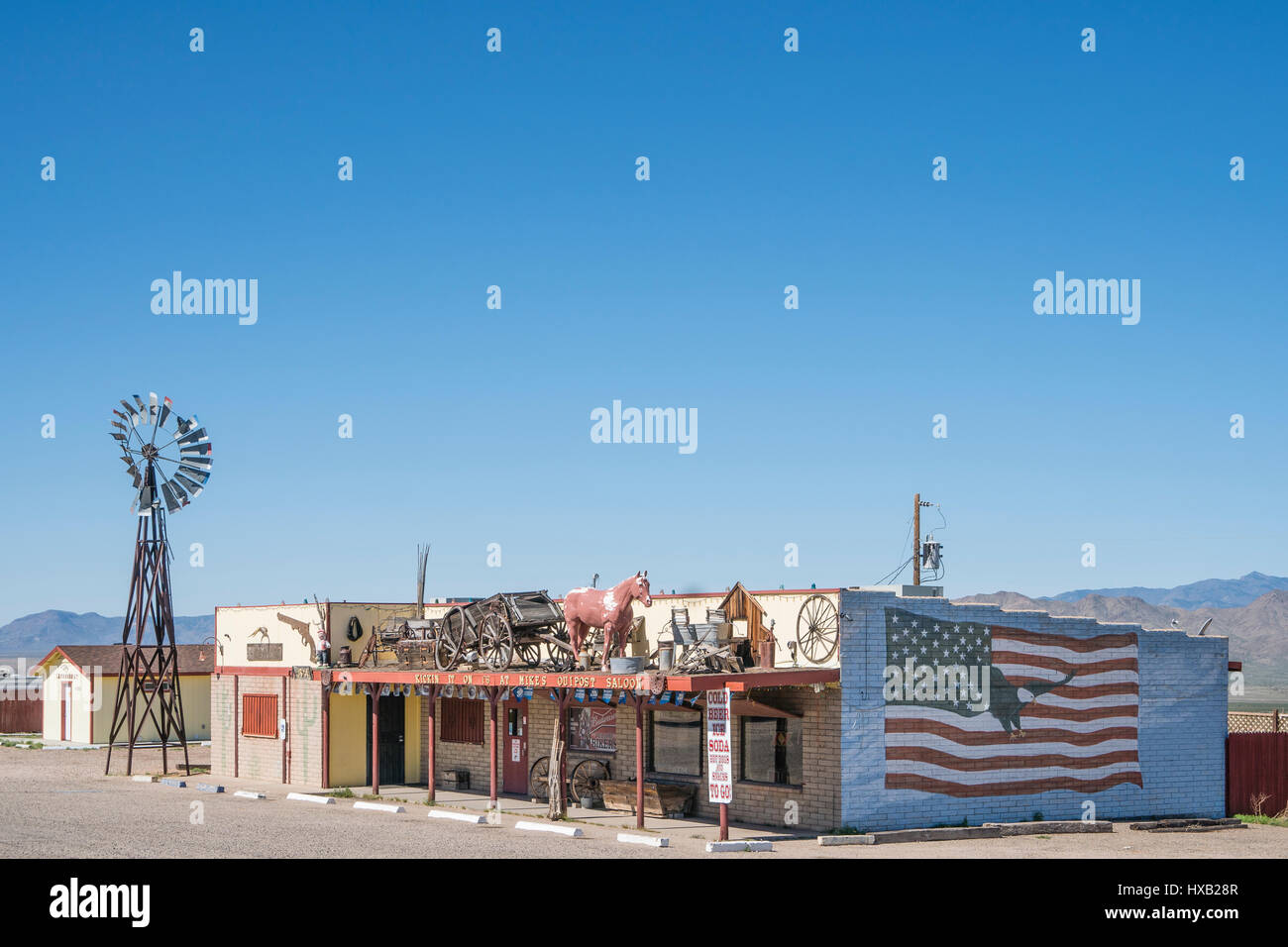 Mike's outpost & saloon located on historic route 66 at mile marker 72 ...