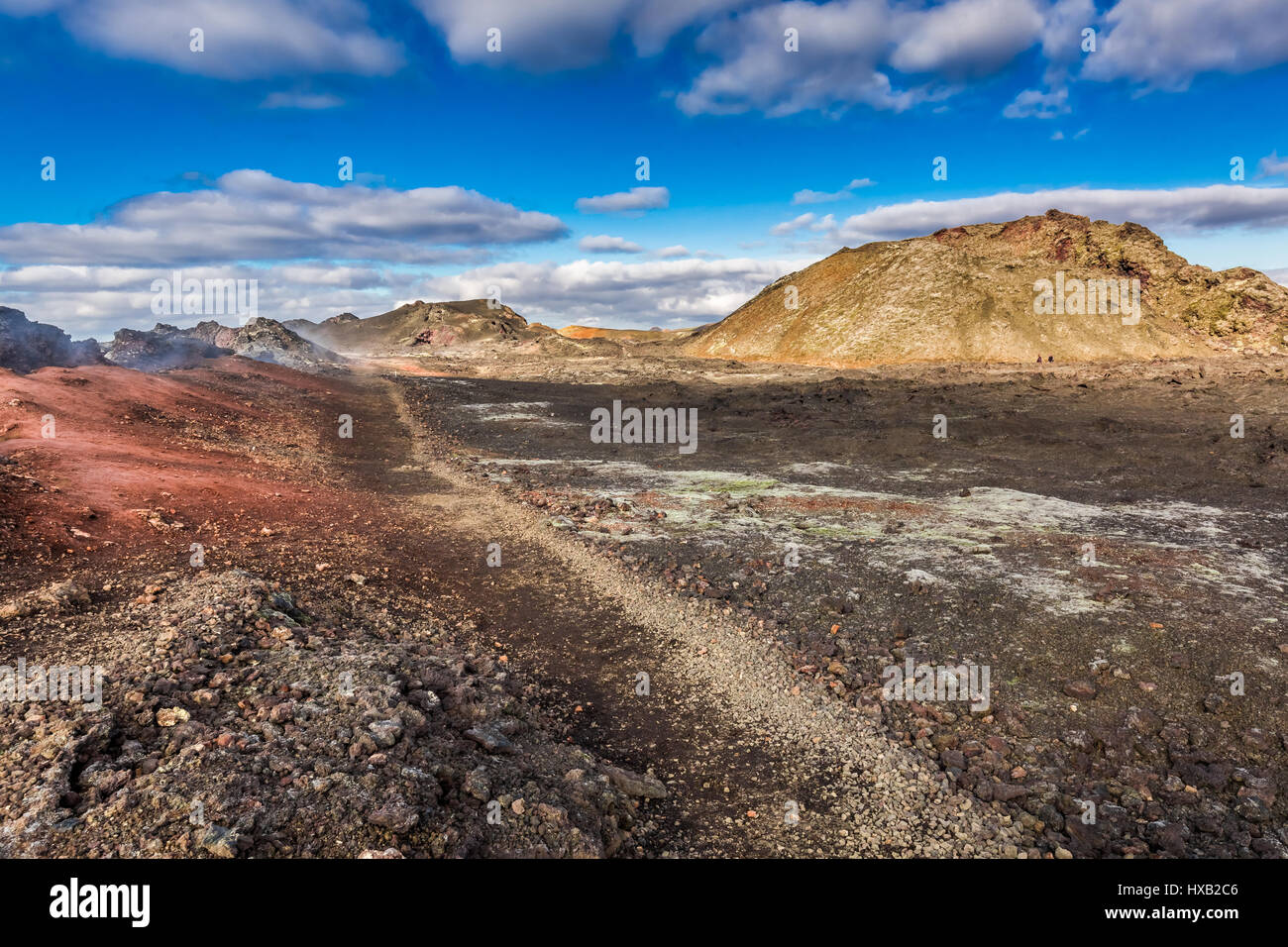 Volcanic rocks frozen after the eruption of the volcano, Iceland Stock ...