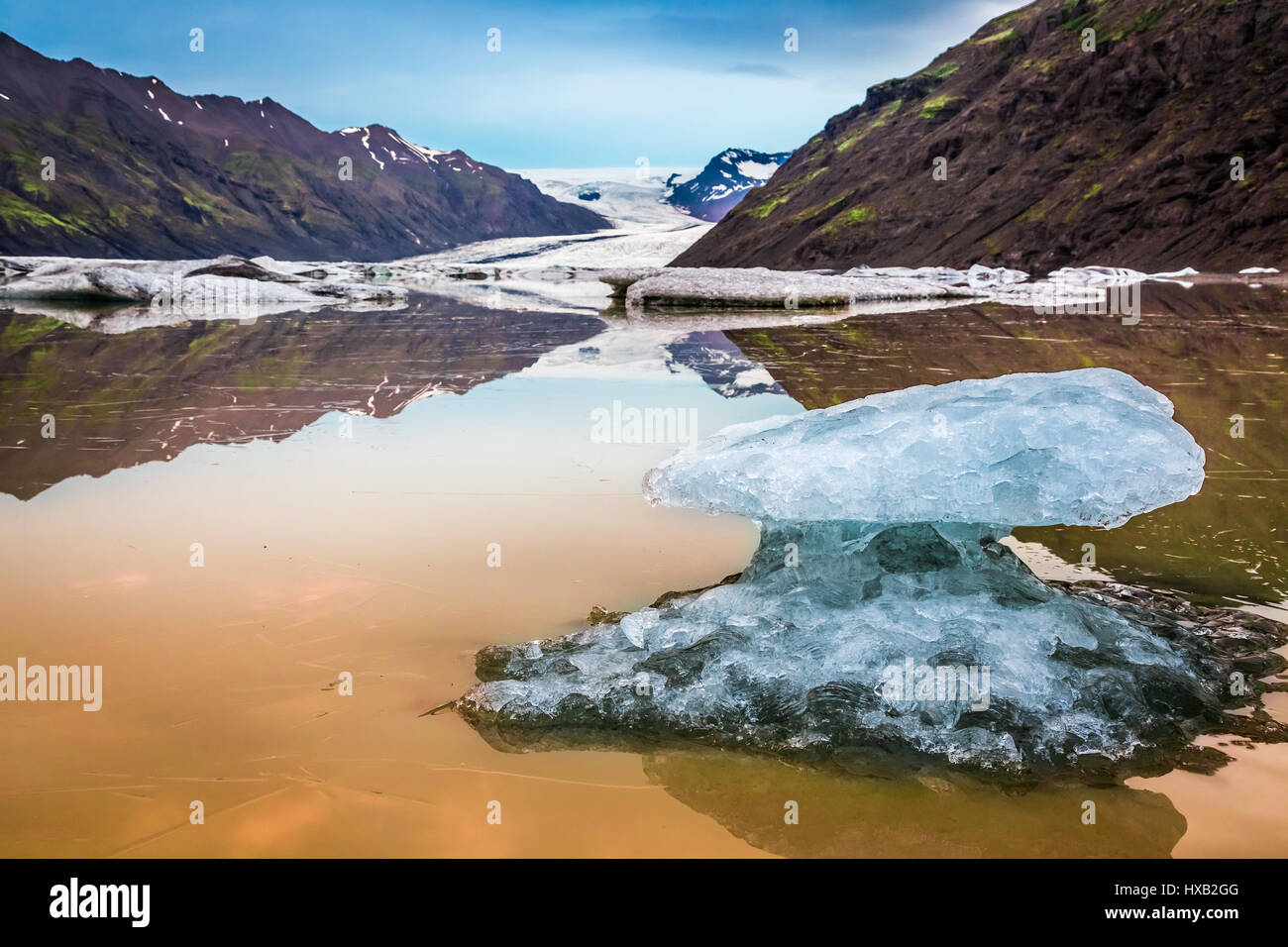 Wonderful glacier and cold lake in Iceland Stock Photo - Alamy