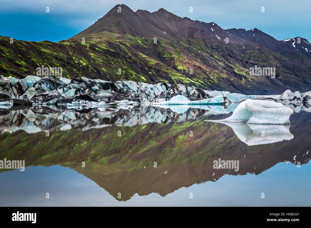 Huge glacier and cold lake in Iceland Stock Photo - Alamy