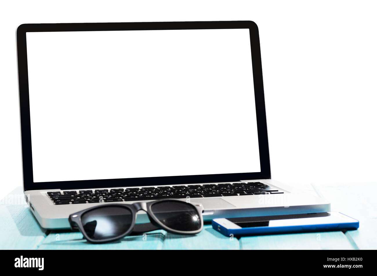 Modern laptop computer, top view Stock Photo - Alamy