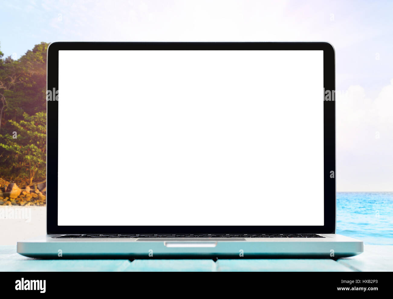 working by the seaside Stock Photo - Alamy