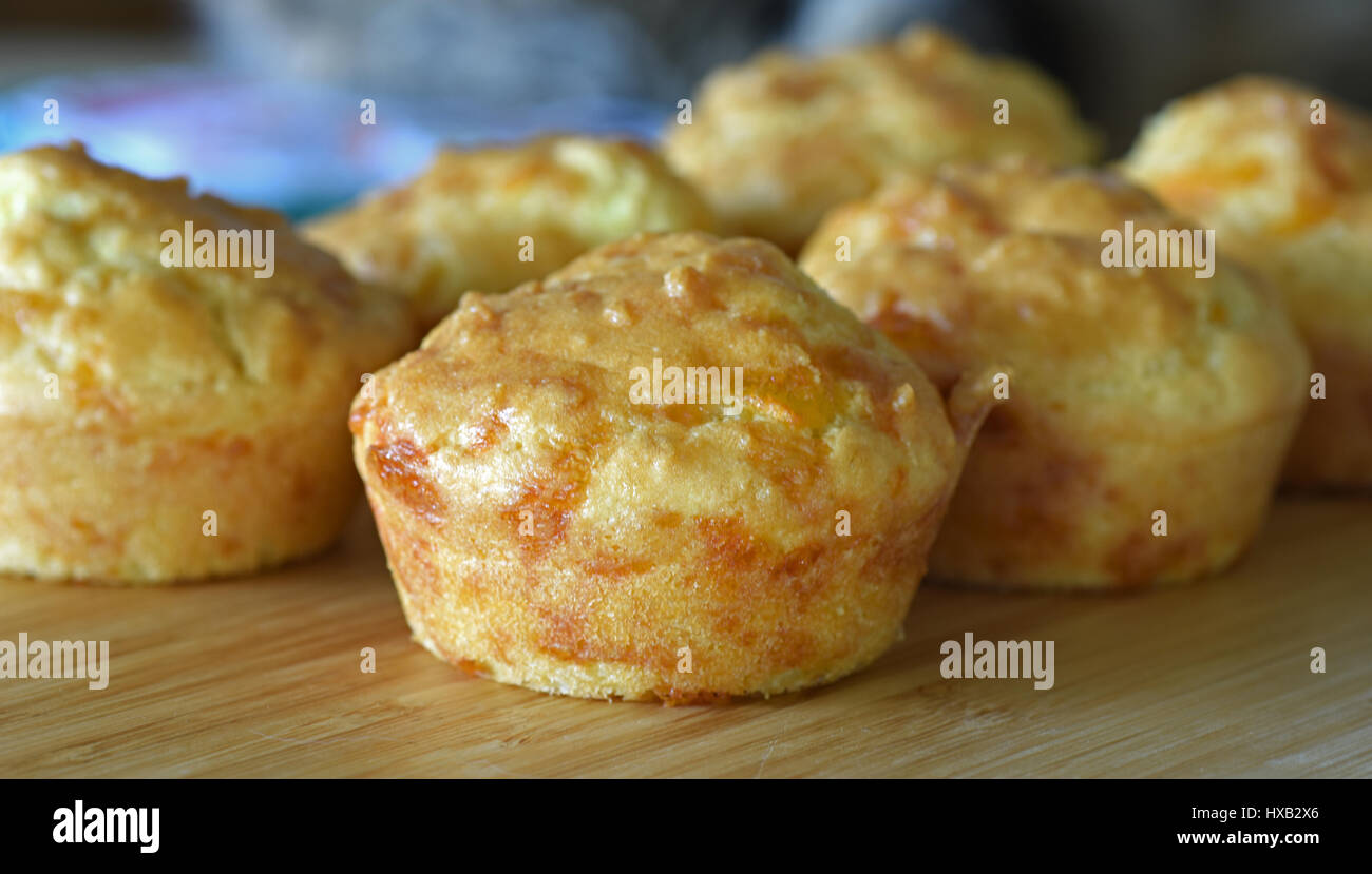 A batch of cheese muffing, low carb recipe Stock Photo - Alamy