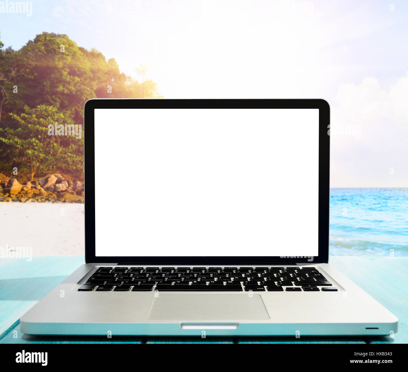 working by the seaside Stock Photo - Alamy