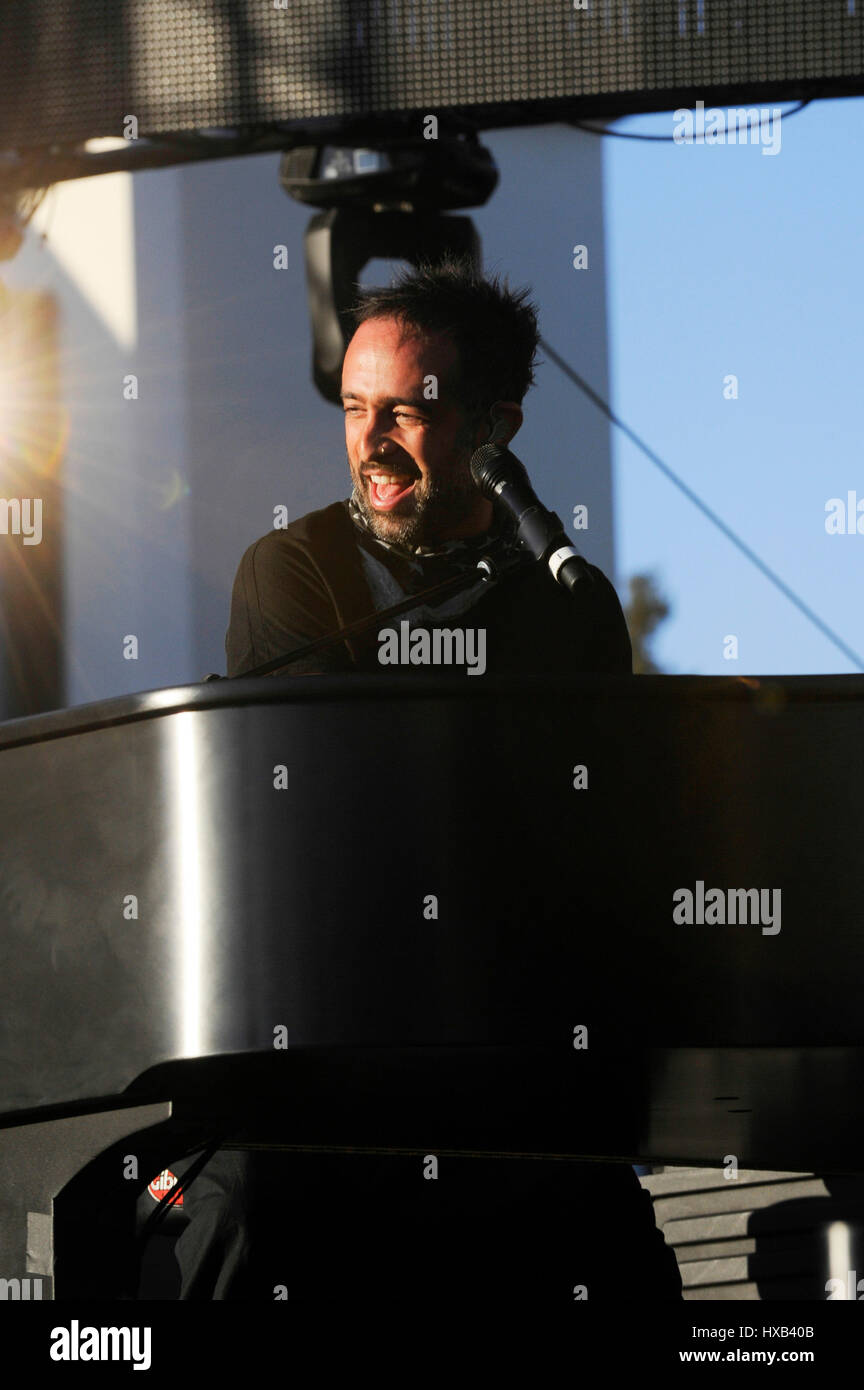 Musician Mario Domm of Camila performs during Univision Radio's 2014 ...