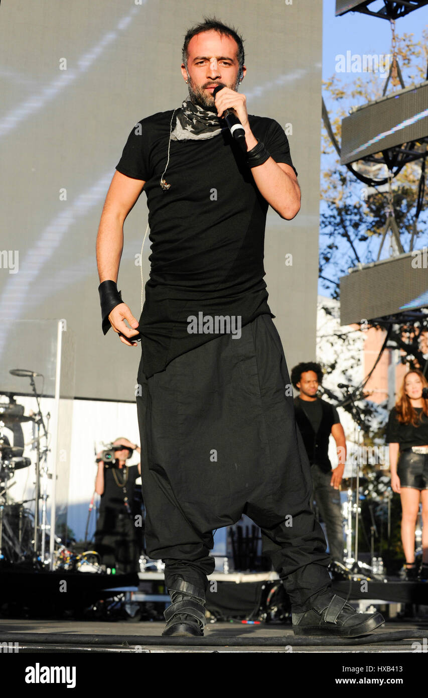 Musician Mario Domm of Camila performs during Univision Radio's 2014 ...
