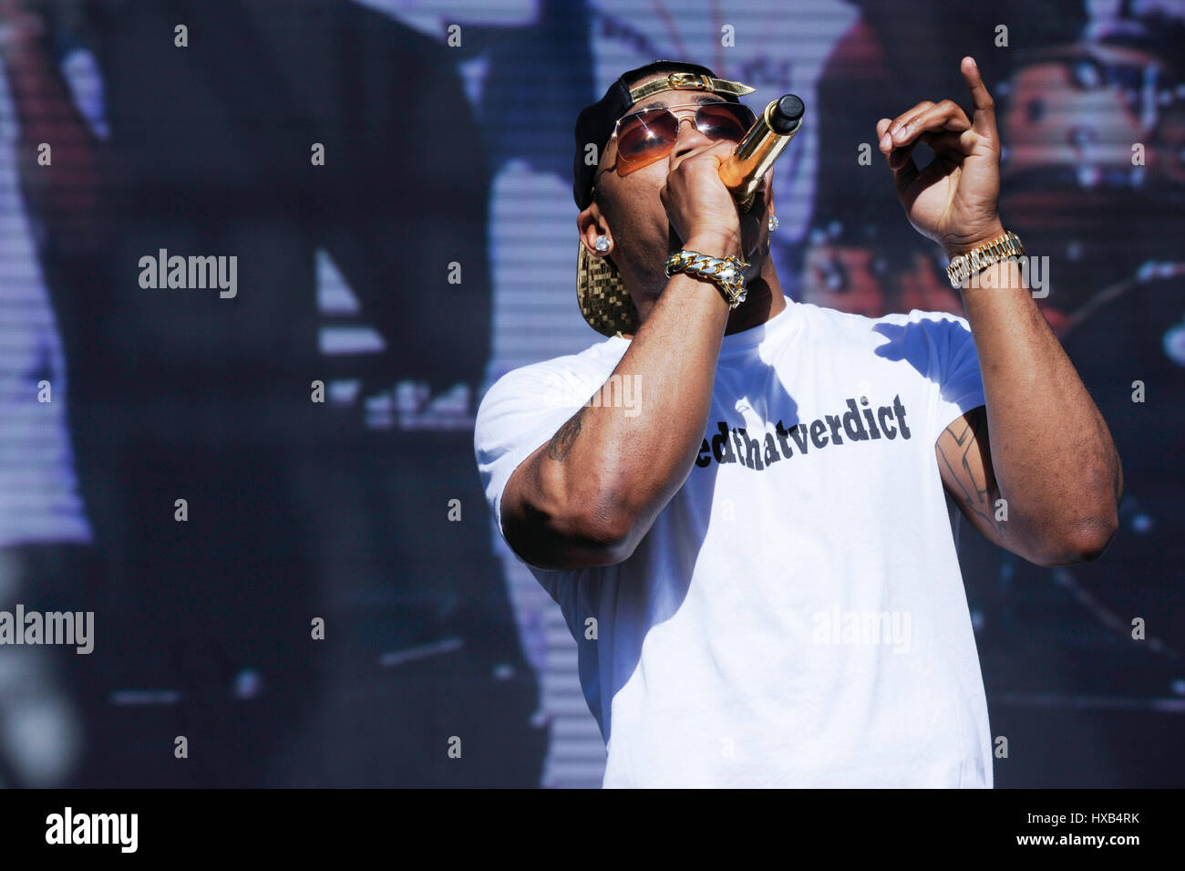 Rapper Nelly performs on stage during Univision Radio's 2014 Uforia ...