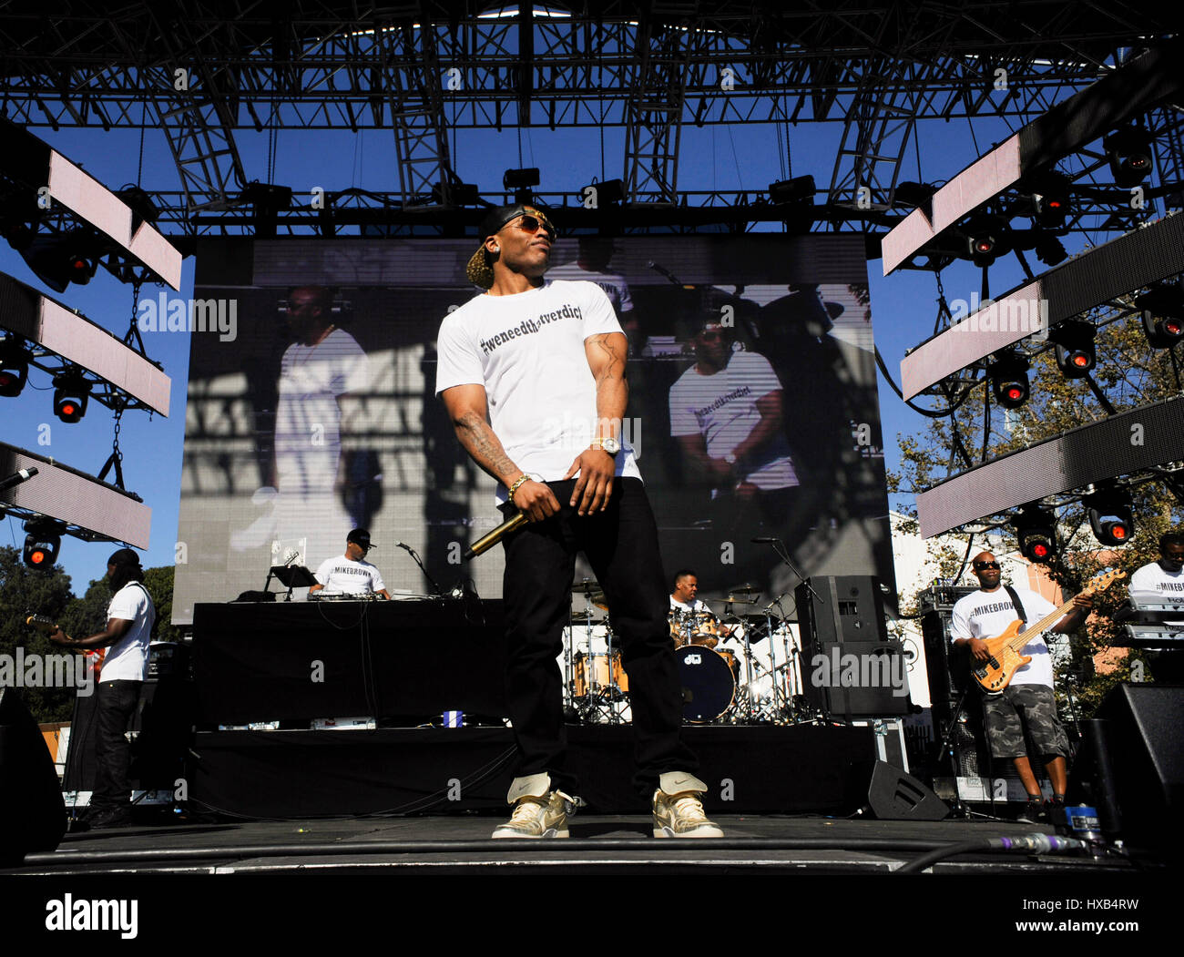 Rapper Nelly performs on stage during Univision Radio's 2014 Uforia ...