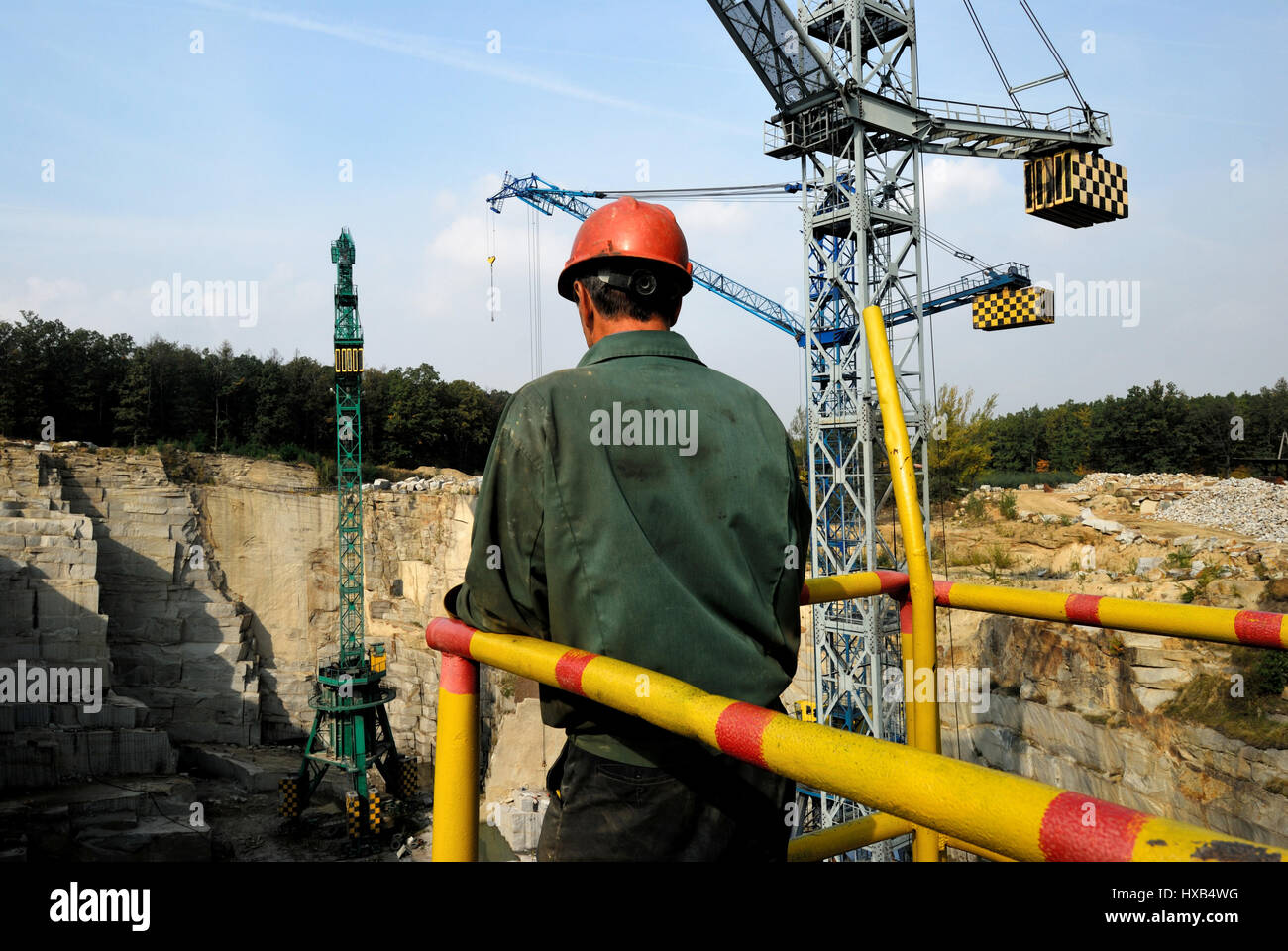 business, economy, mining, mining, open pit, working man cranes ...