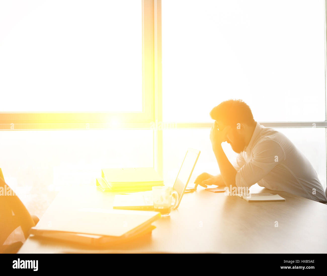 Worker waiting for interview Stock Photo - Alamy