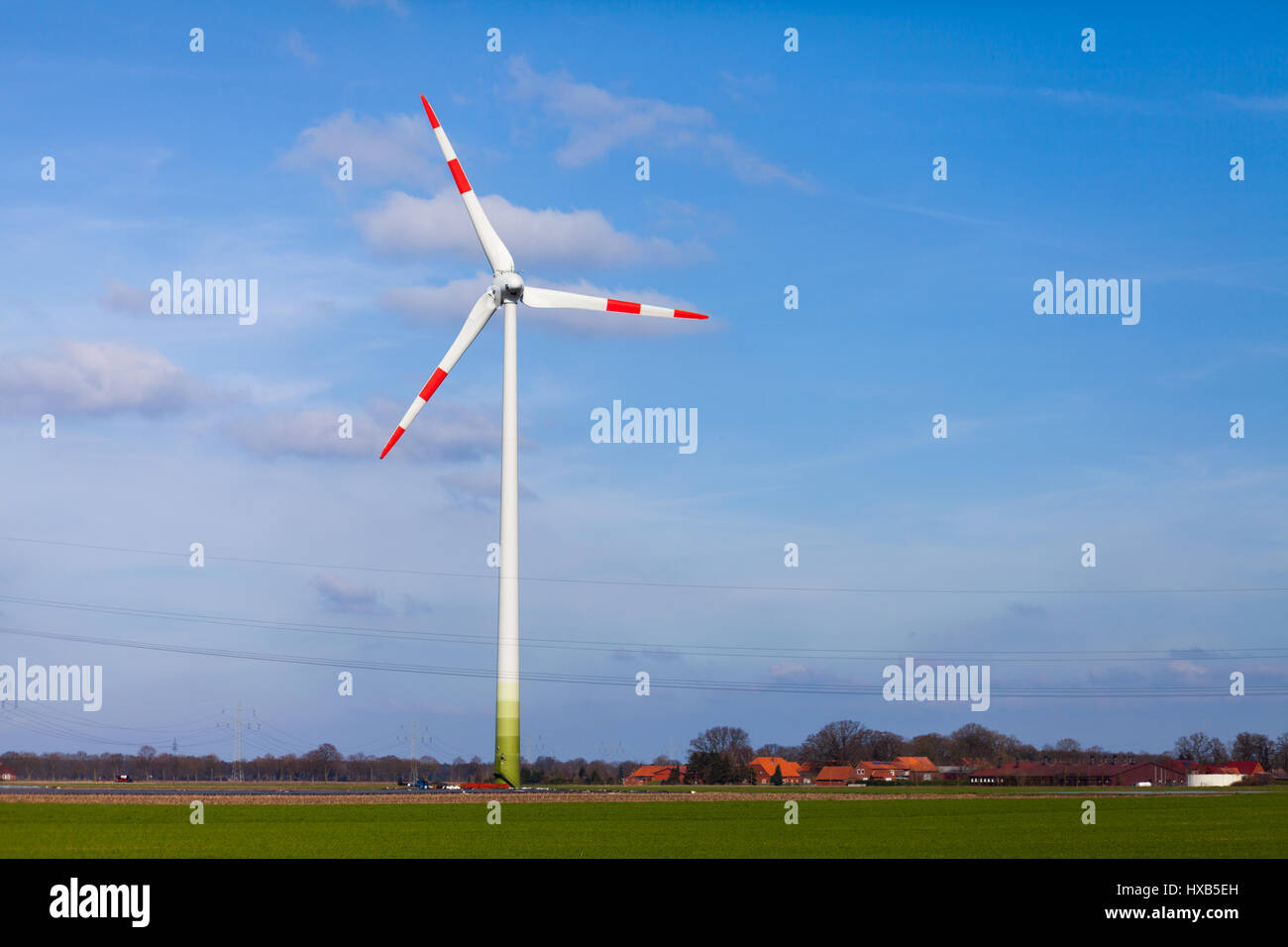 a german wind turbine in a landscape Stock Photo - Alamy