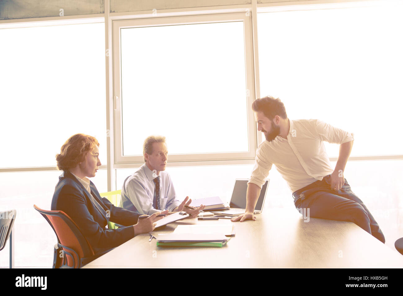 Job interview in office Stock Photo - Alamy