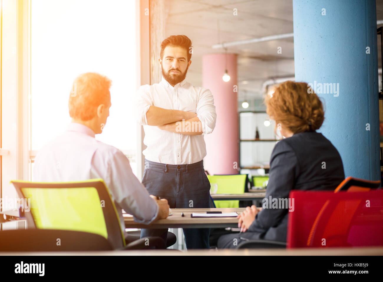 Job interview in office Stock Photo - Alamy