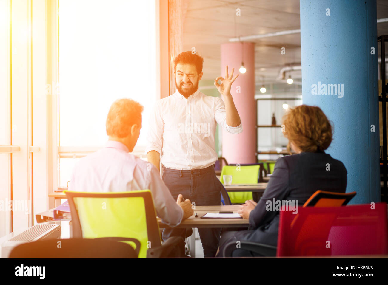 Job interview in office Stock Photo - Alamy