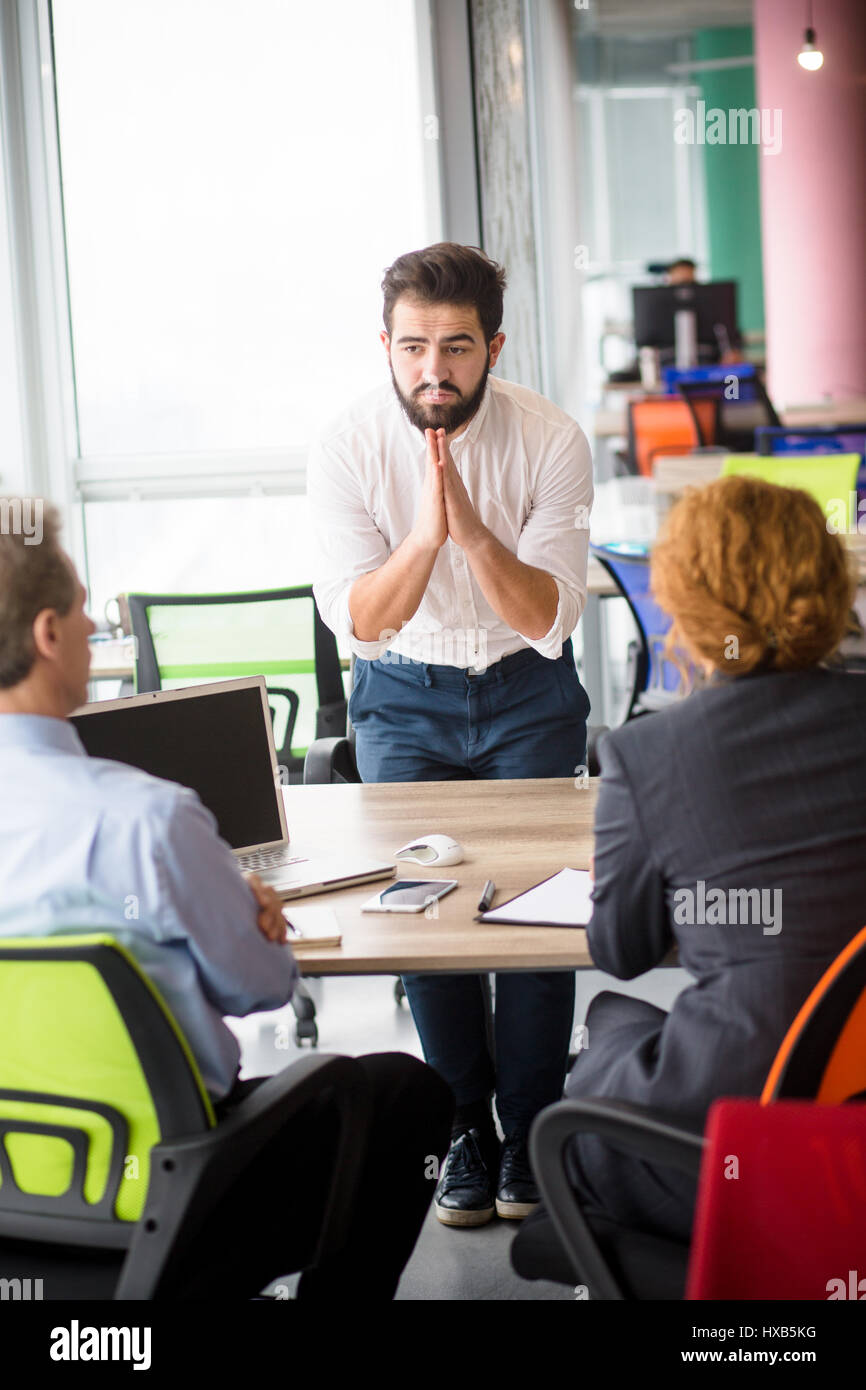 Job interview in office Stock Photo - Alamy