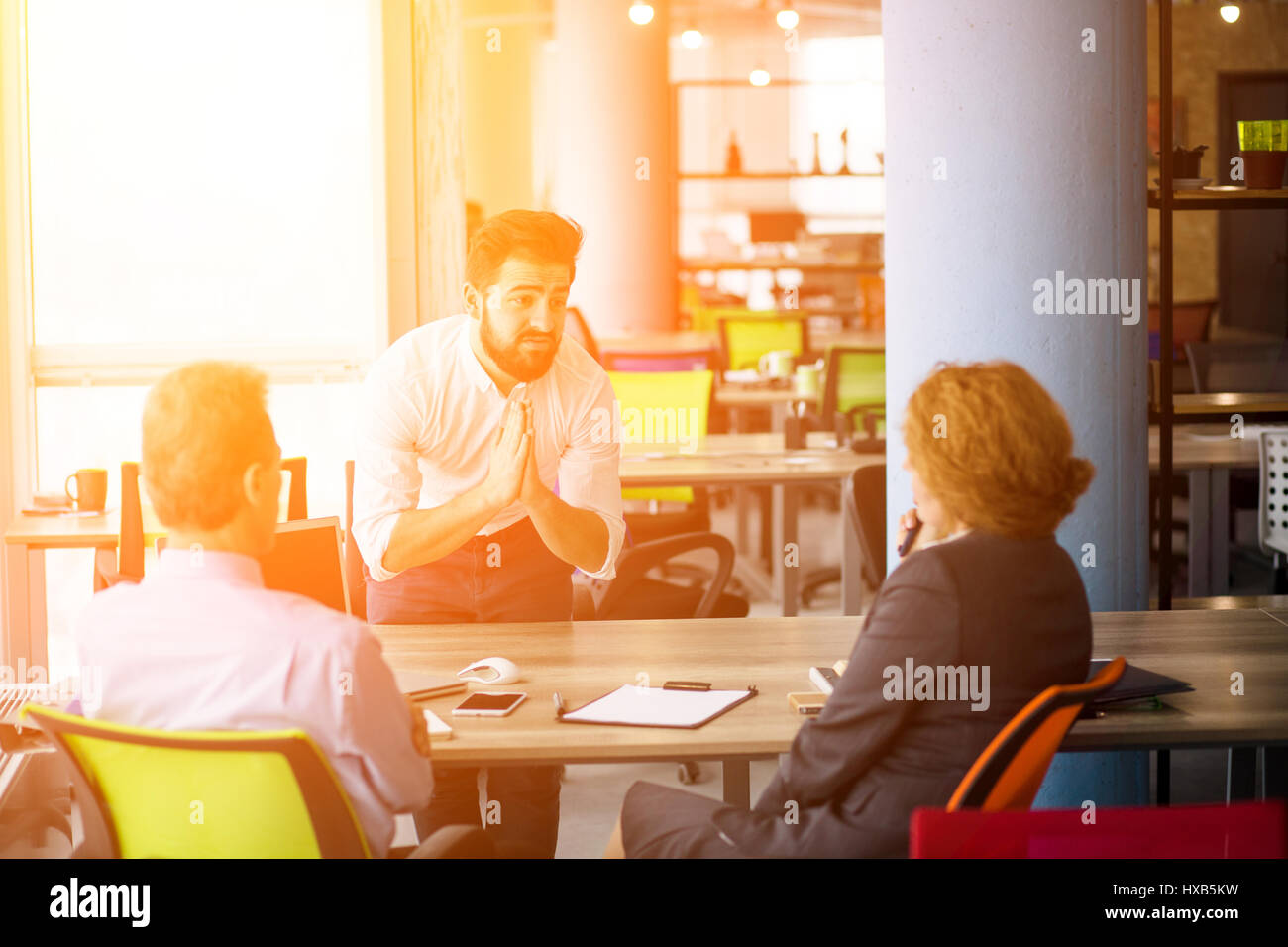 Job interview in office Stock Photo - Alamy