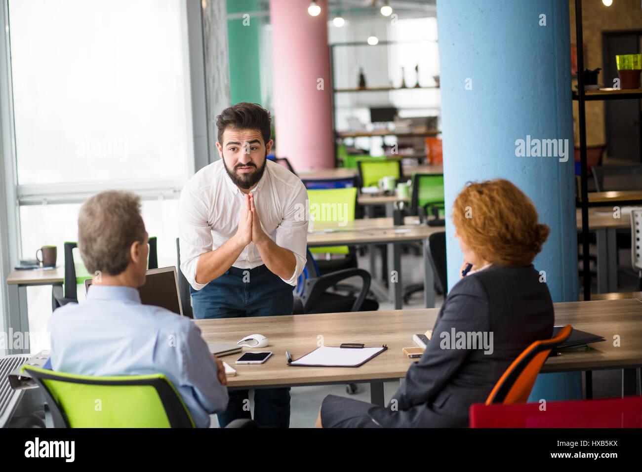 Job interview in office Stock Photo - Alamy