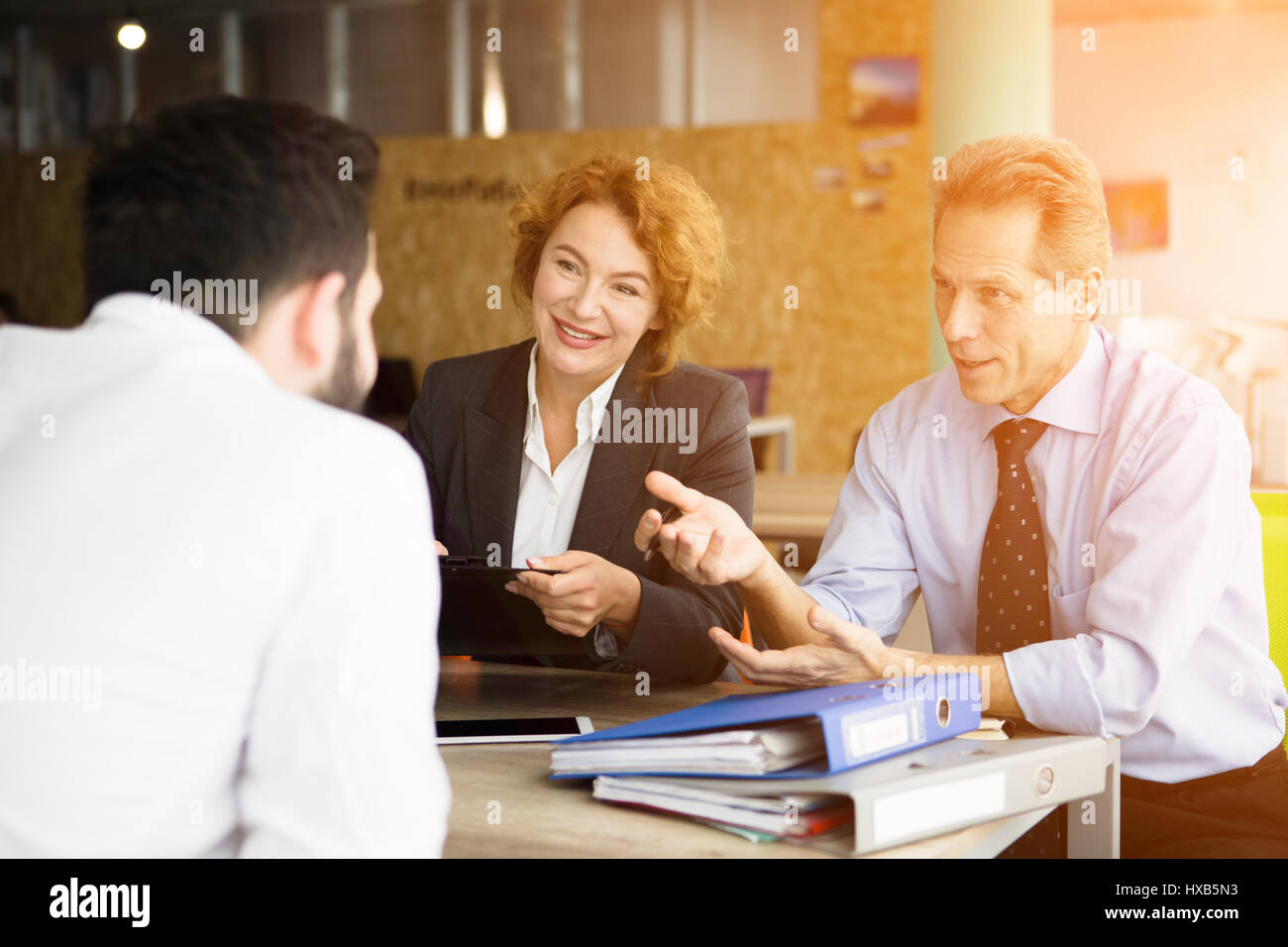 Job interview in office Stock Photo - Alamy