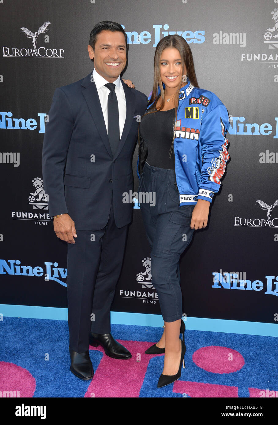 LOS ANGELES, CA. August 1, 2016: Actor Mark Consuelos & daughter Lola ...