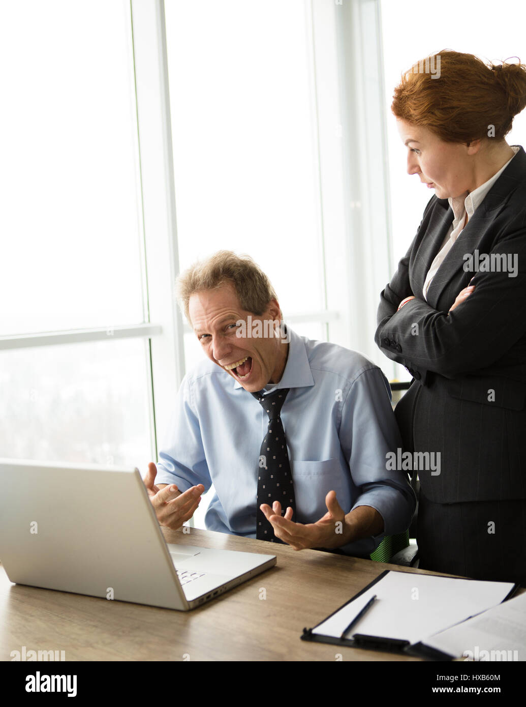 Boss yelling at employee hi-res stock photography and images - Alamy