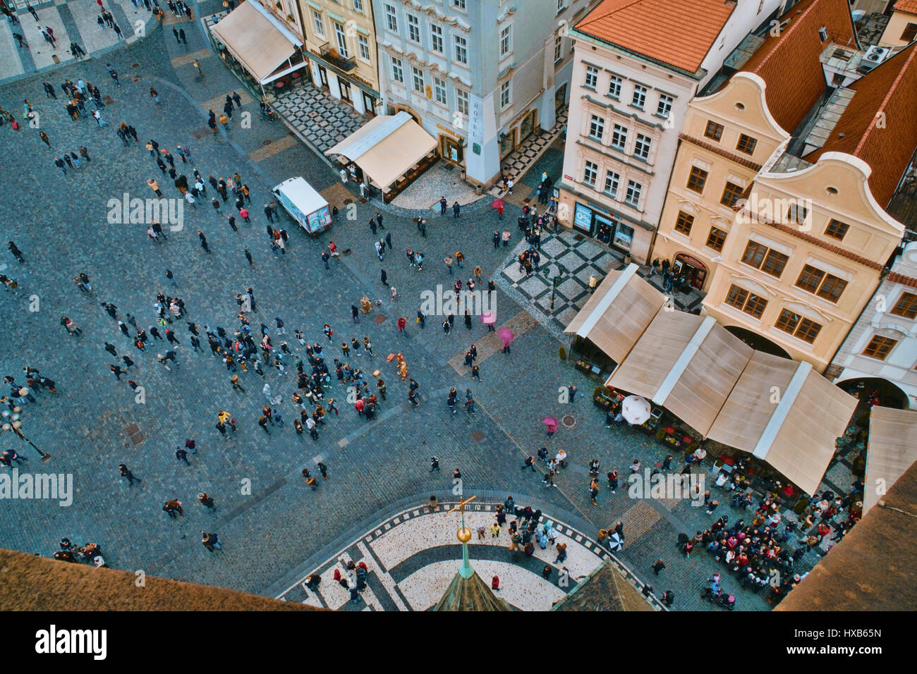 Beautiful city of Prague- aerial view from Old Town Square Stock Photo ...