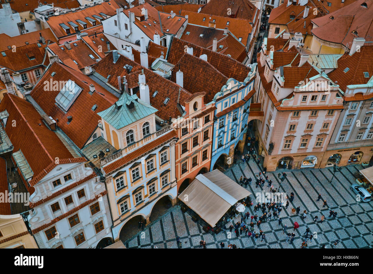 The beautiful mansions in the city Prague Stock Photo - Alamy