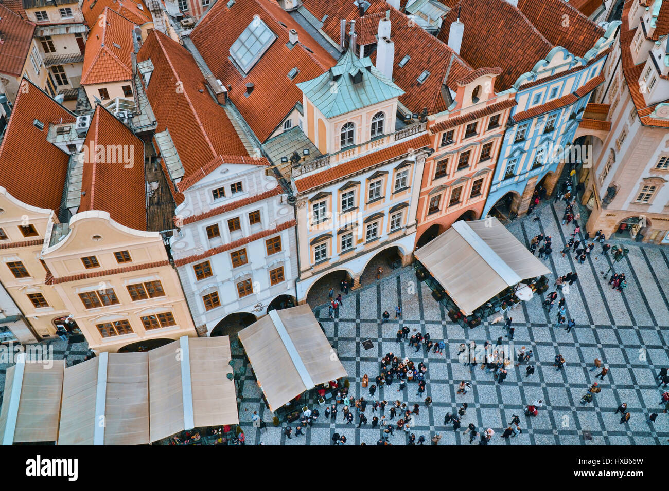 The beautiful mansions in the city Prague Stock Photo - Alamy