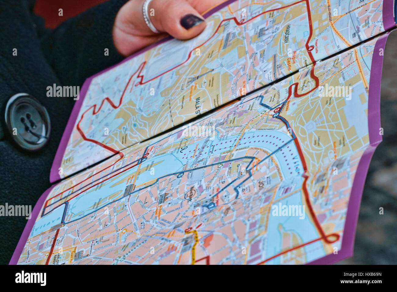 Prague castle map hi-res stock photography and images - Alamy