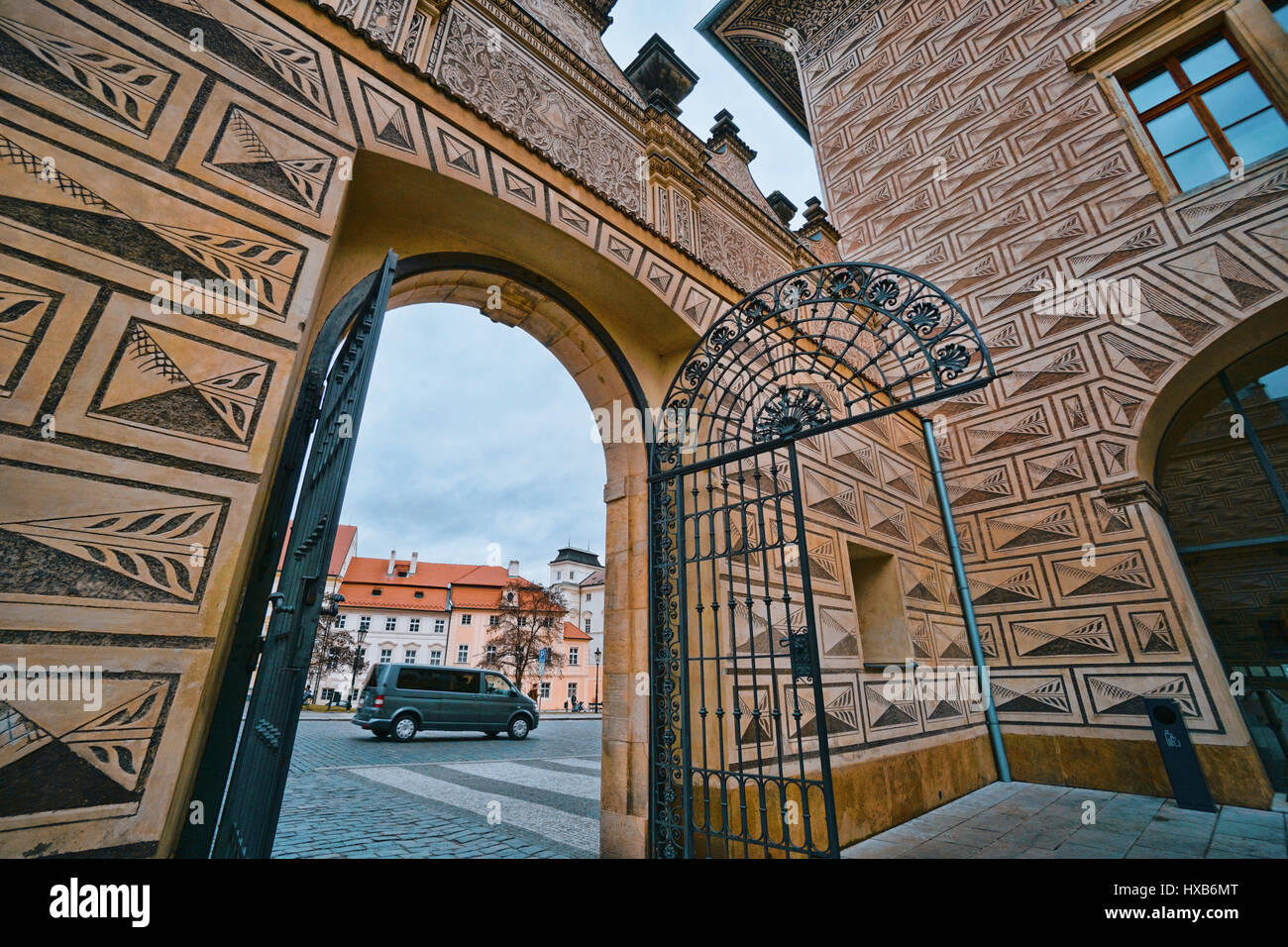 The Gate to Schwarzenberg museum at Prague Castle - PRAGUE / CZECH ...