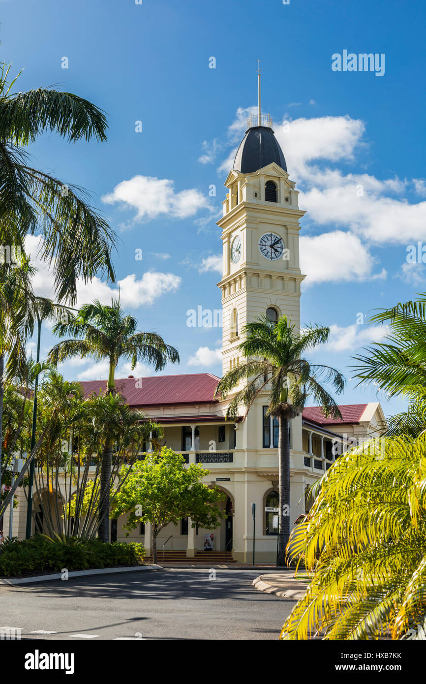 The Bundaberg Post Office and clock tower building on Bourbong and ...
