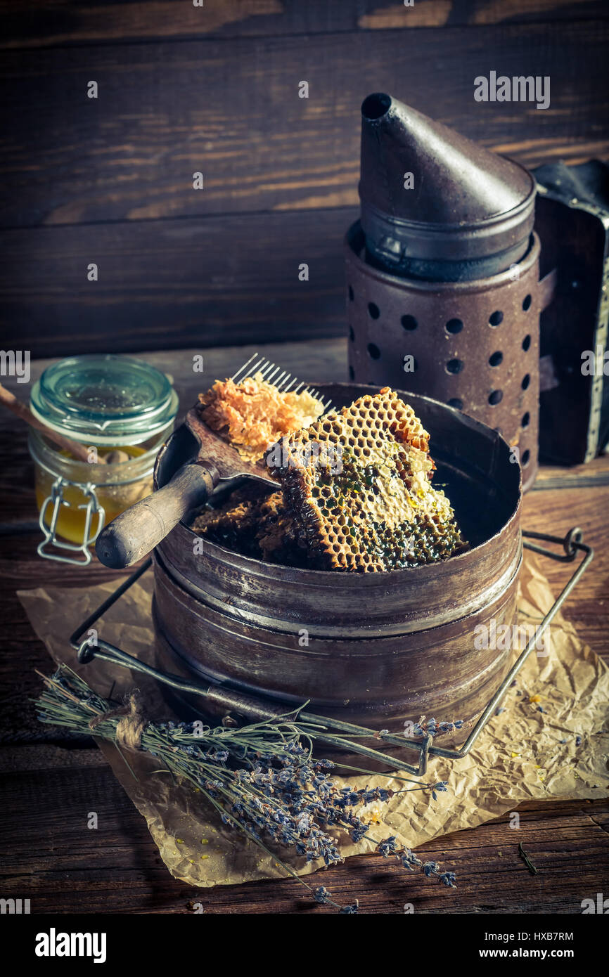 Old beekeeper tools in hi-res stock photography and images - Alamy