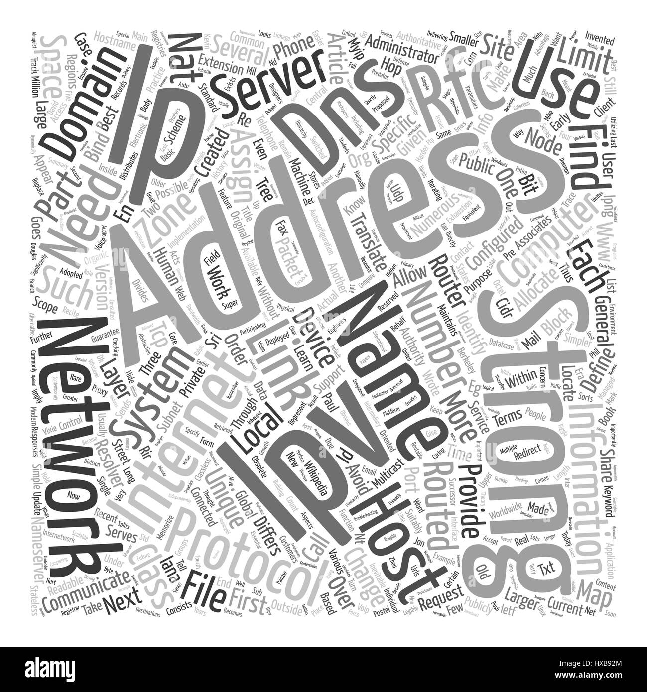 Ip Address Word Stock Vector Images - Alamy