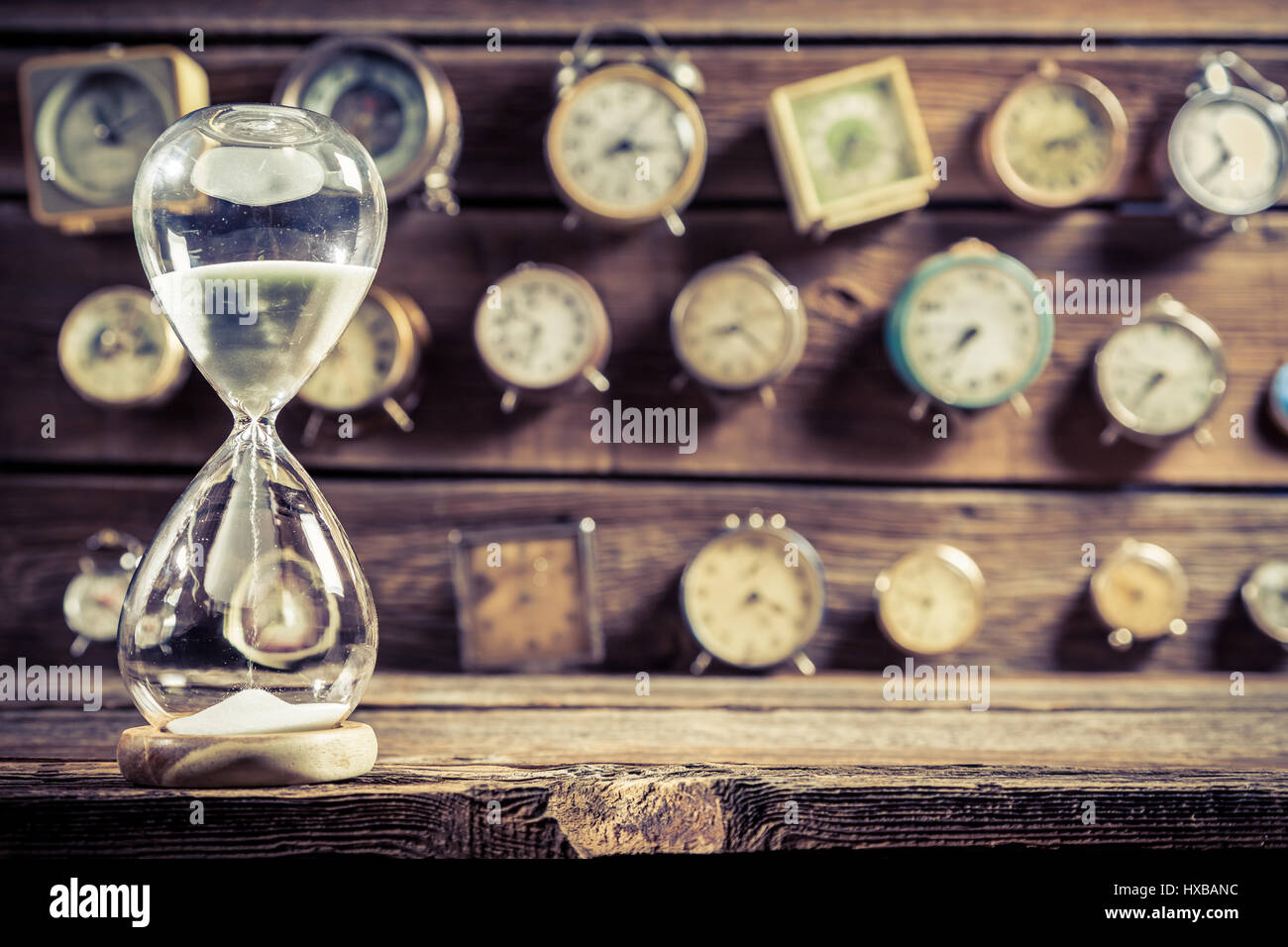 Old hourglass as the old way of timing Stock Photo - Alamy