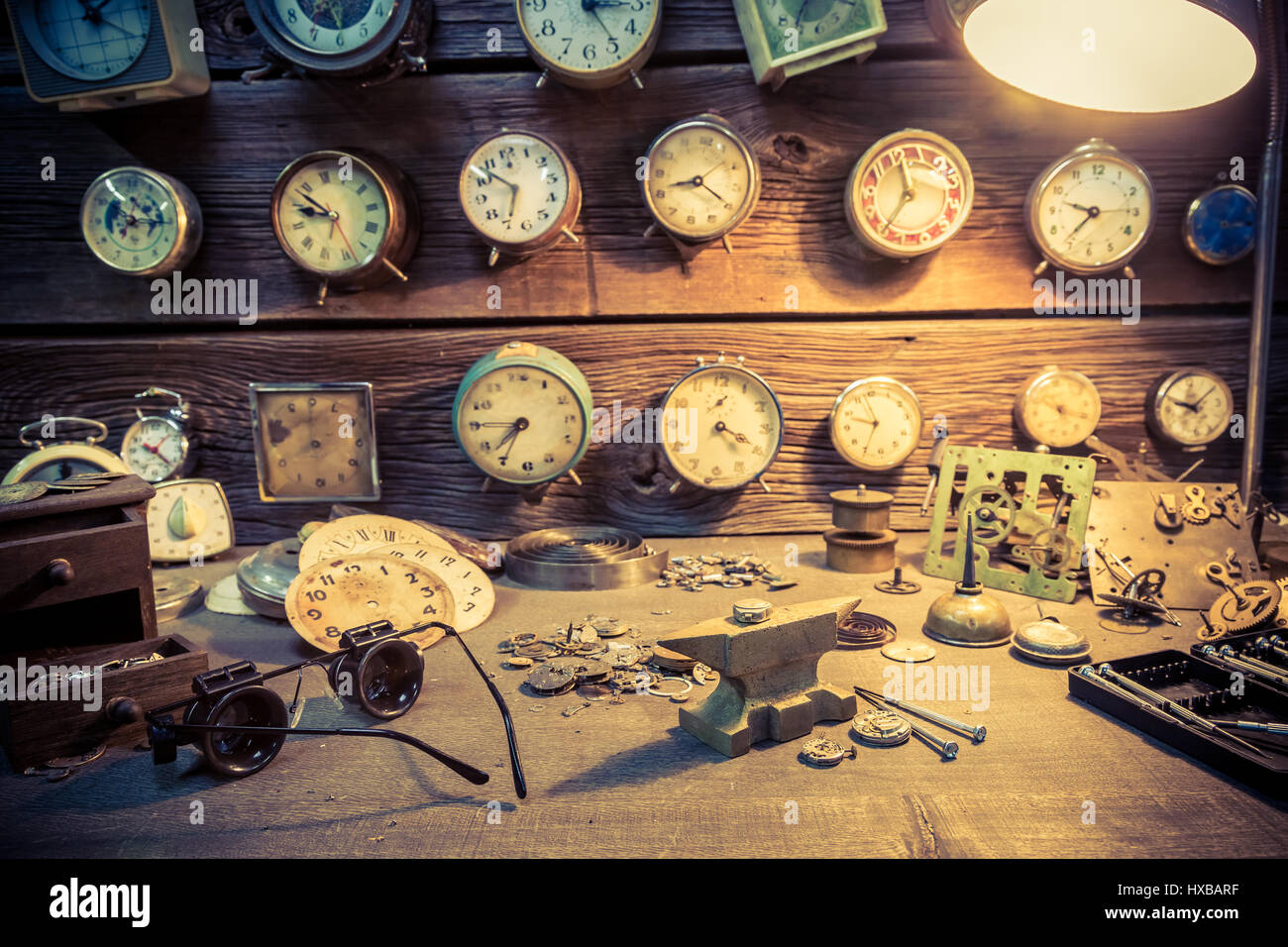 Many clocks hi-res stock photography and images - Alamy
