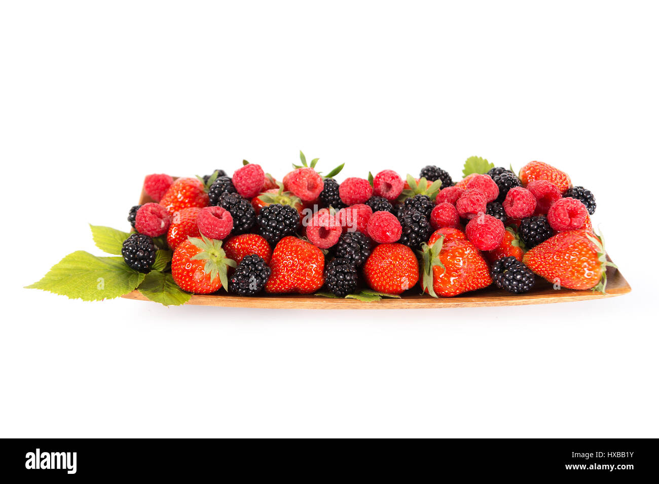 Red garden strawberry raspberry Cut Out Stock Images & Pictures - Alamy