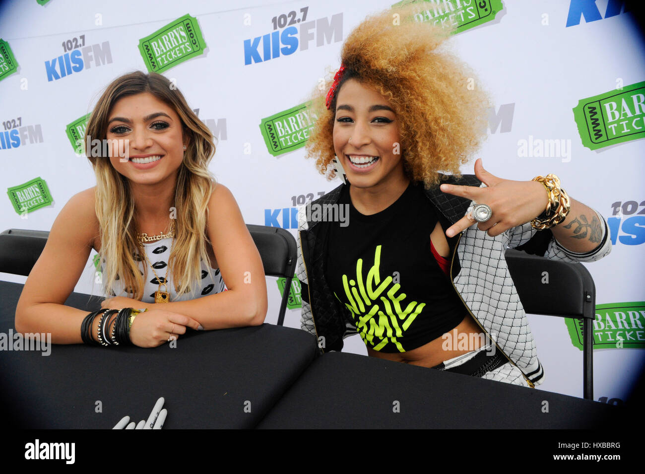 Wildstyle pose during a fan autograph signing at the 2015 KIIS FM Wango ...